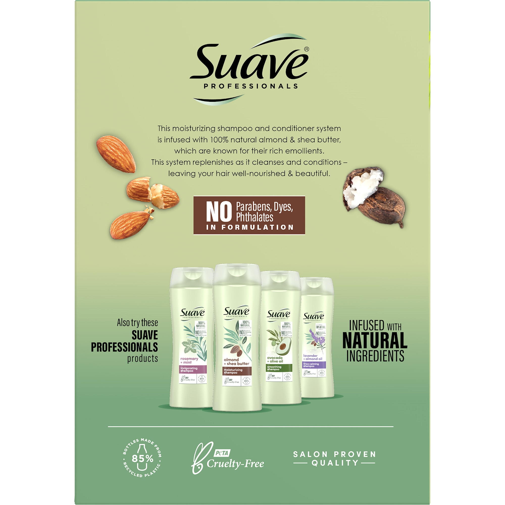Suave Professionals Almond and Shea Butter Moisturizing Shampoo and ...