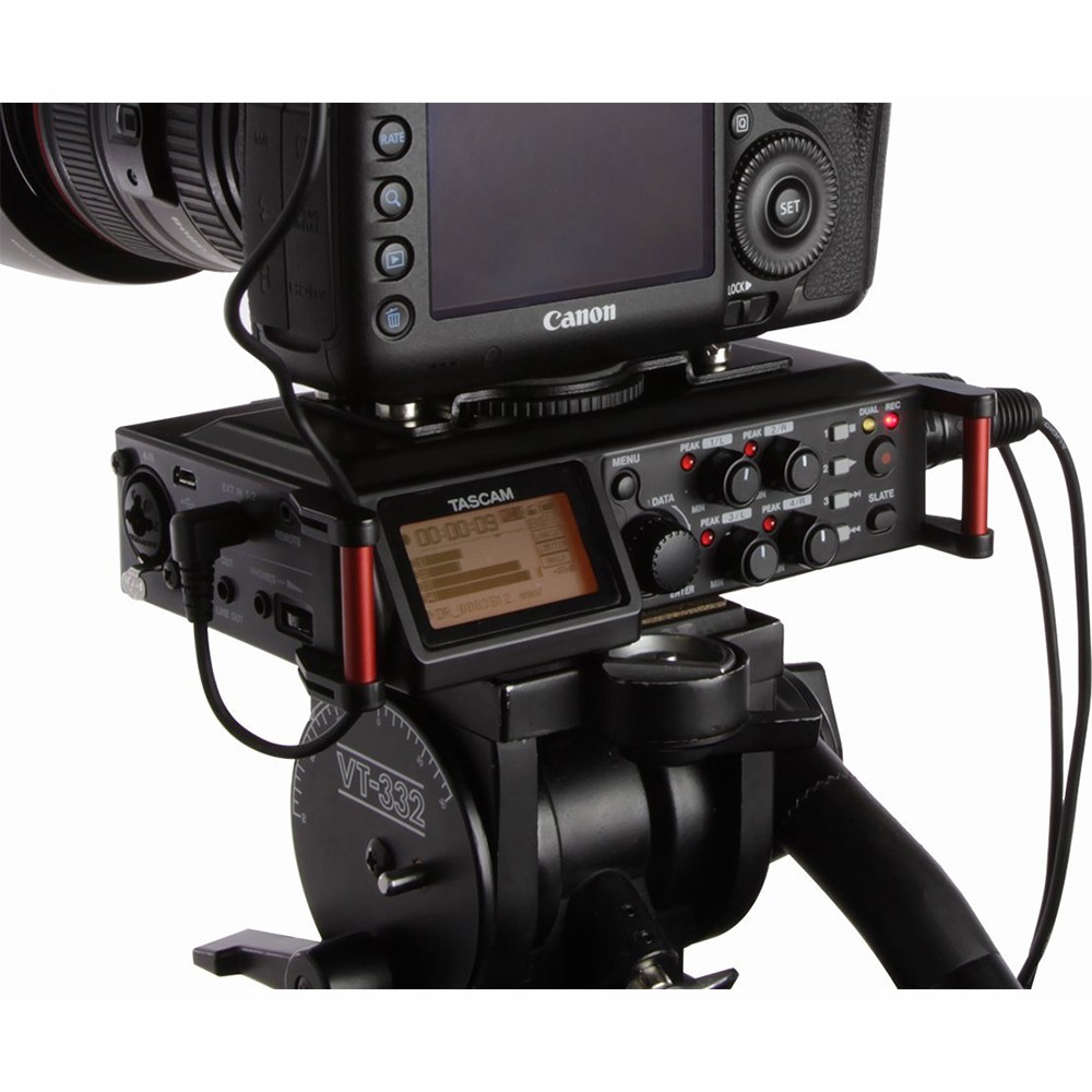 Tascam 4-Channel Linear PCM Audio Portable DSLR Film Recorder/Mixer ...