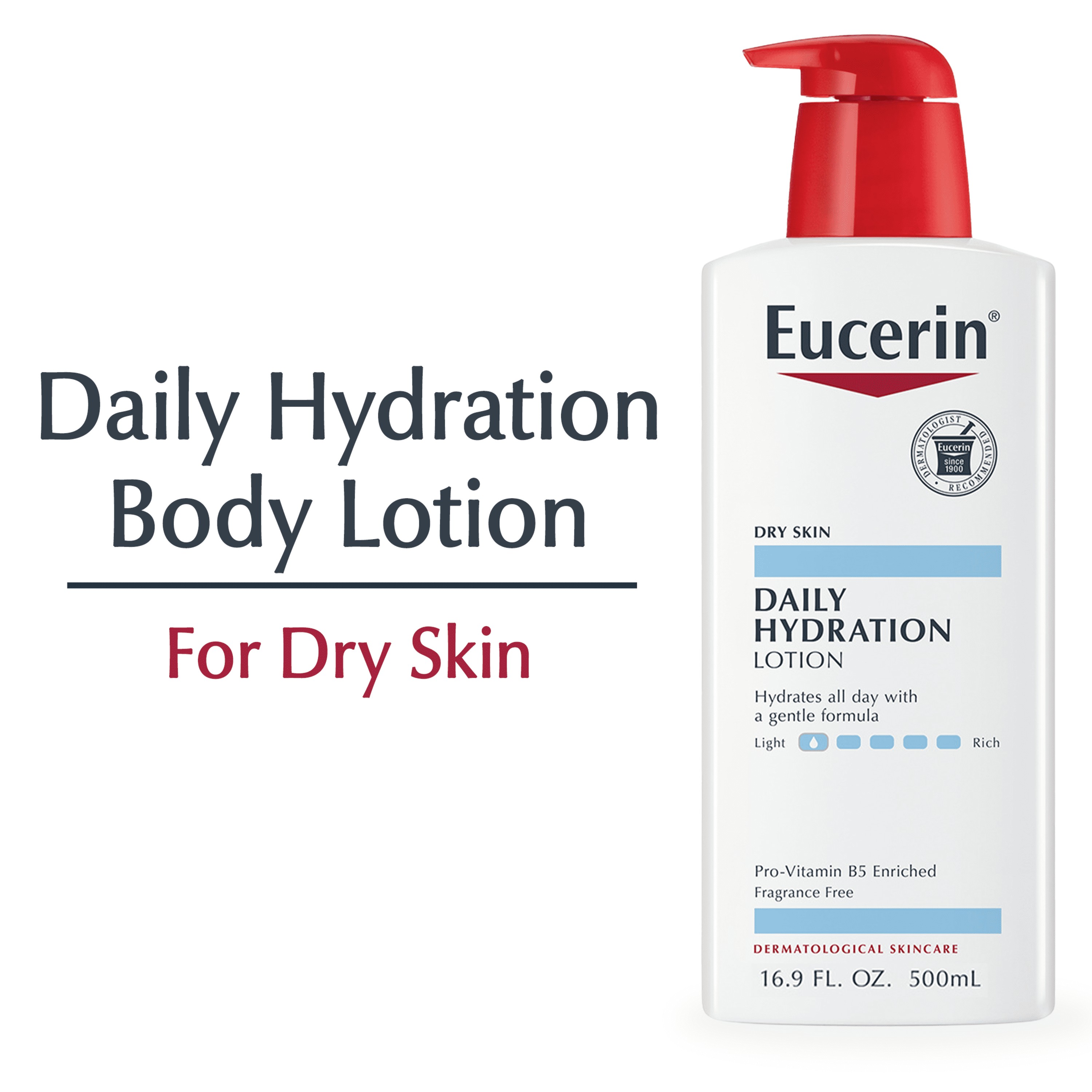 Eucerin Daily Hydration Body Lotion, Unscented Body Lotion, 16.9 Fl Oz ...