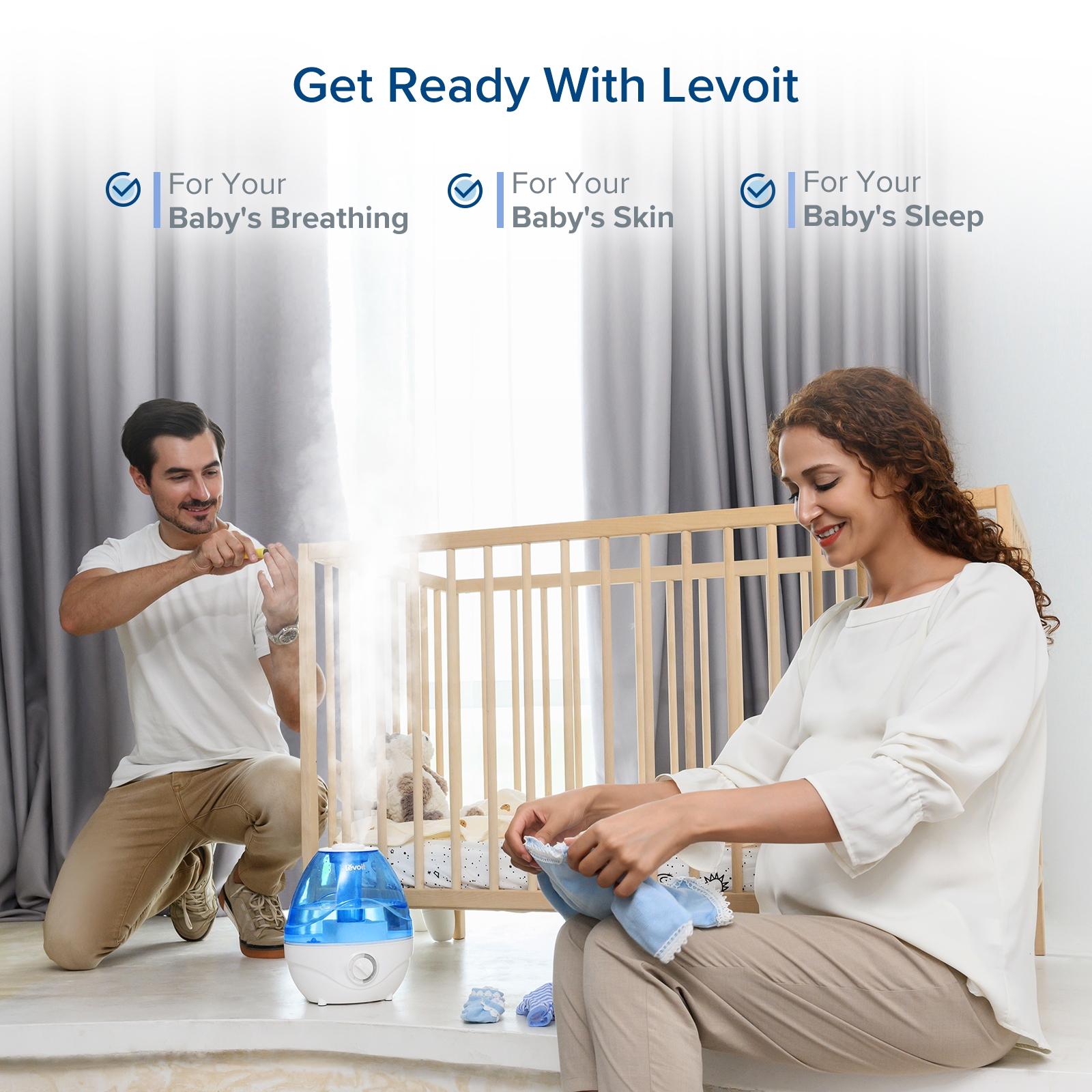 Levoit 2.4L 290 sq ft Cool Mist Humidifier Classic, Blue Deals and ...