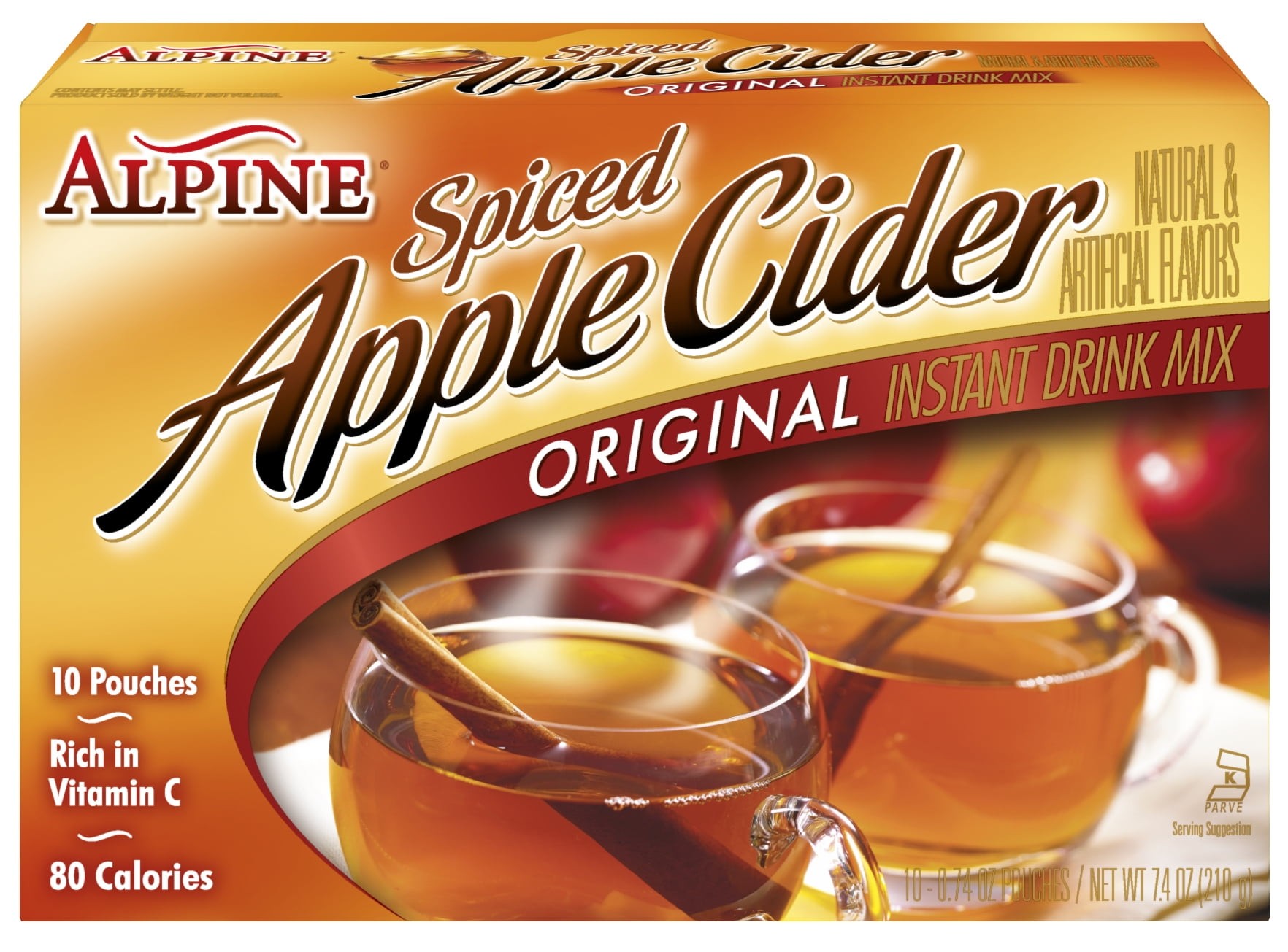 Alpine Spiced Cider Original Powdered Drink Mix, Apple Flavor, 10 ...