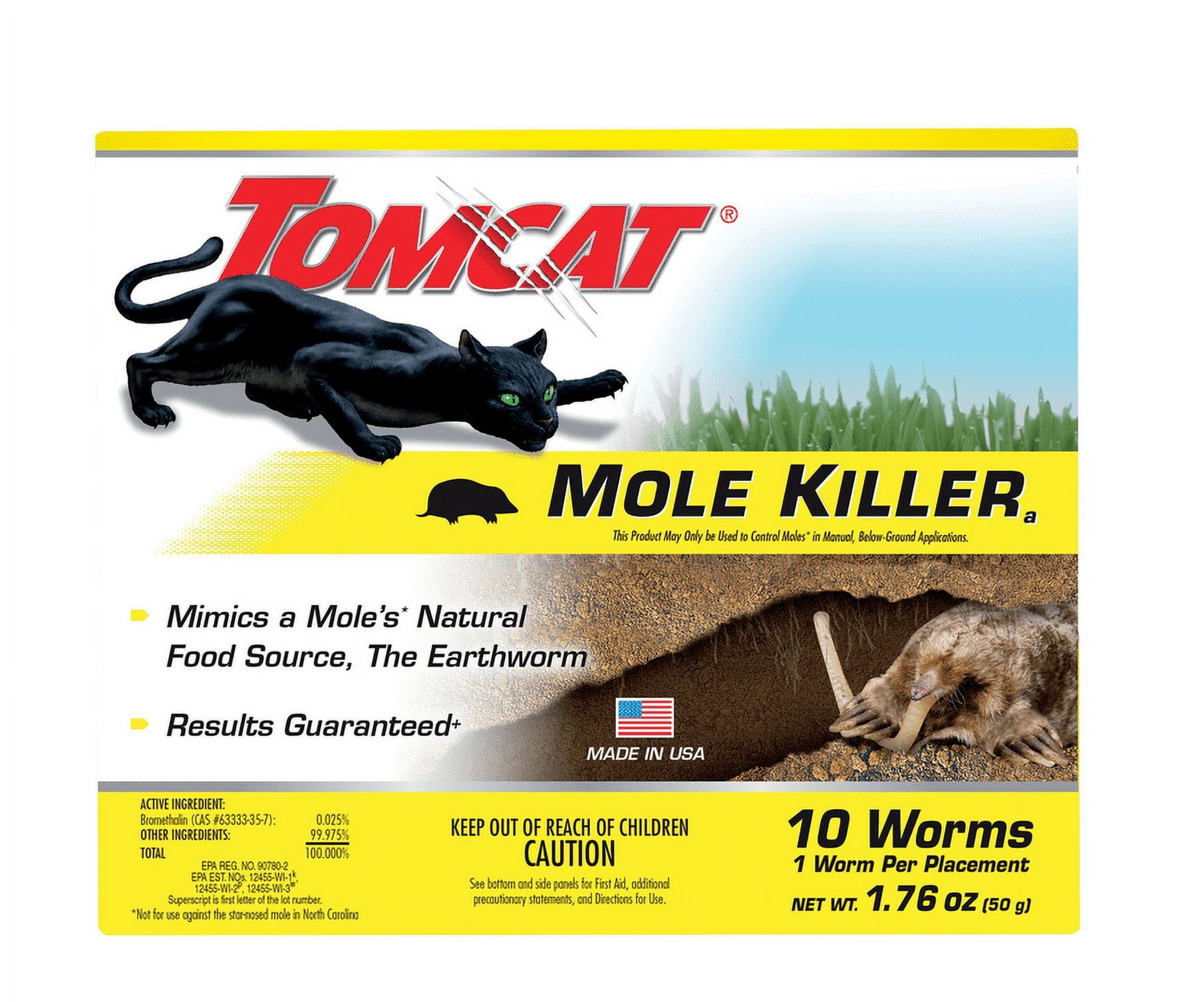 Tomcat Mole Killerₐ, Mimics Natural Food Source, Poison Kills in a ...