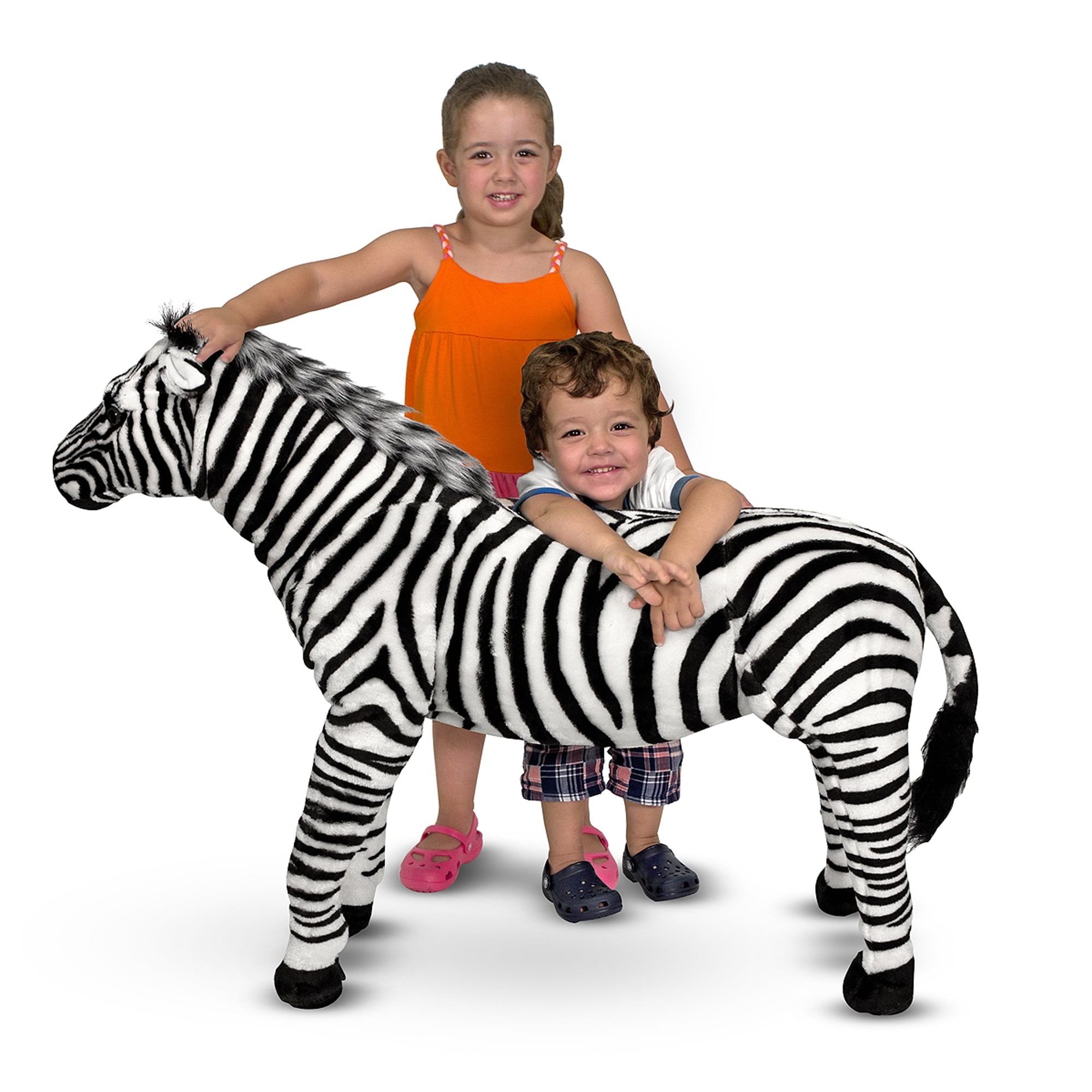 Melissa & Doug Giant Striped Zebra - Lifelike Stuffed Animal (nearly 3 ...