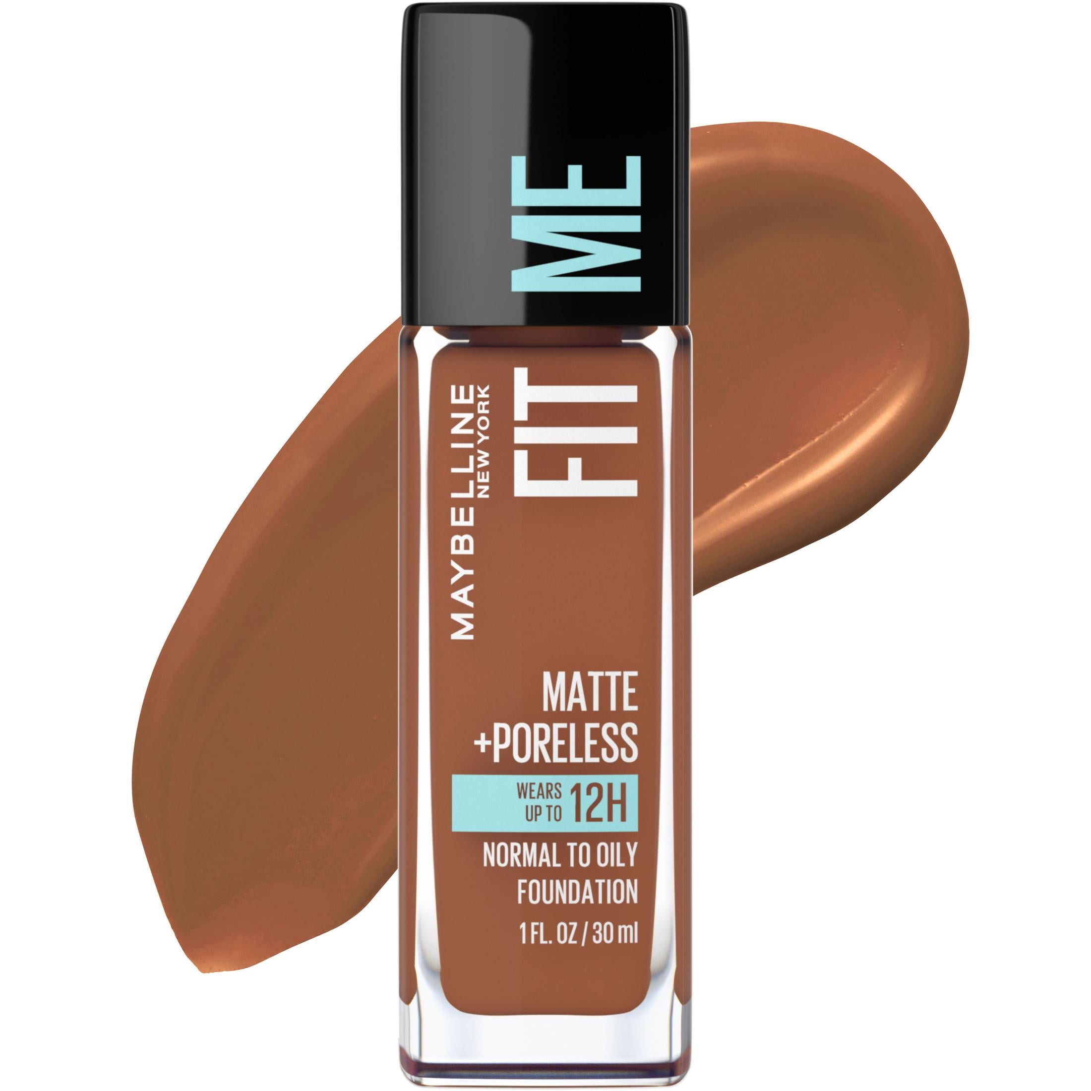 Maybelline Fit Me Matte + Poreless Liquid Foundation Makeup, 365 Nutmeg ...