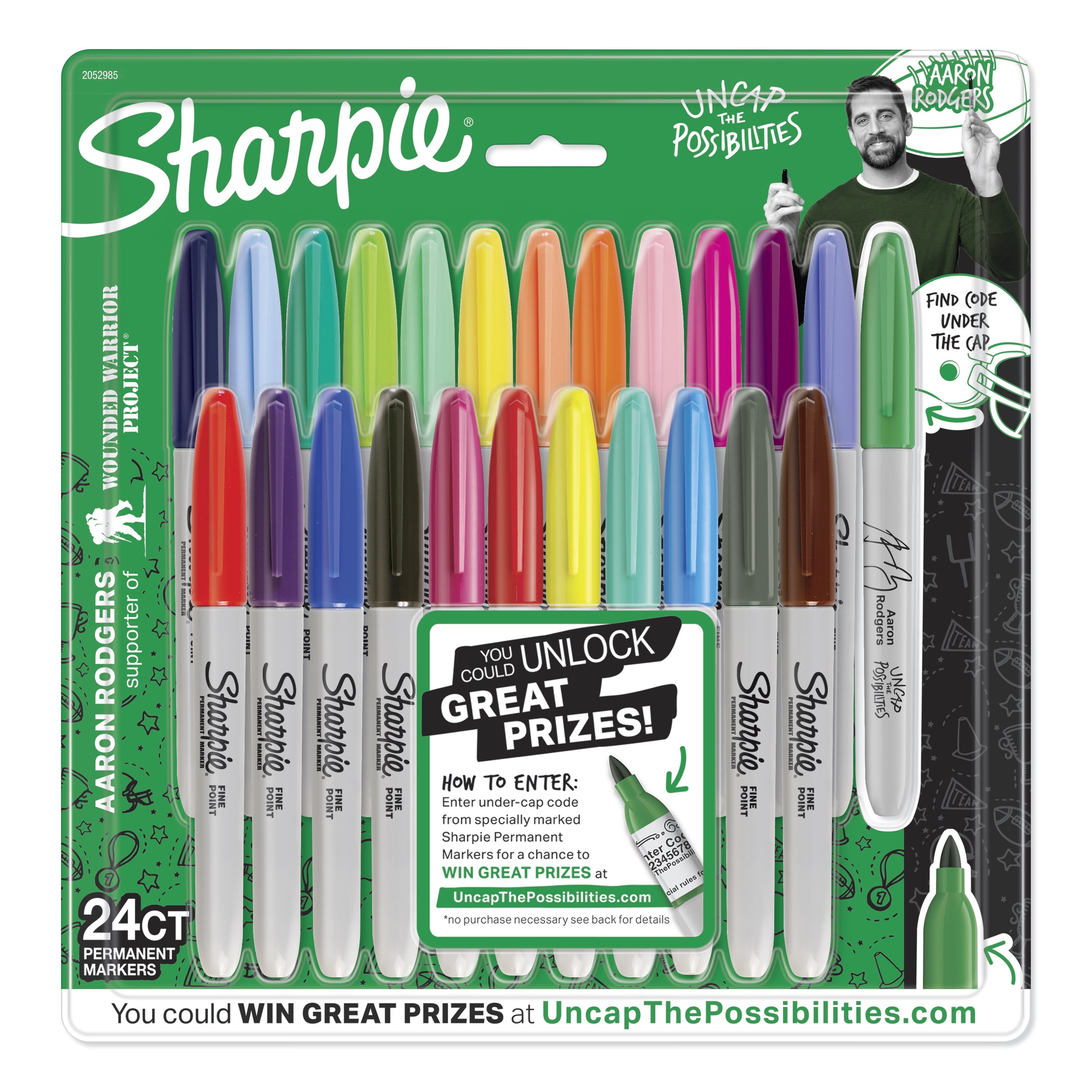 Sharpie Color Burst Permanent Markers, Fine Point, Assorted Colors, 24 ...