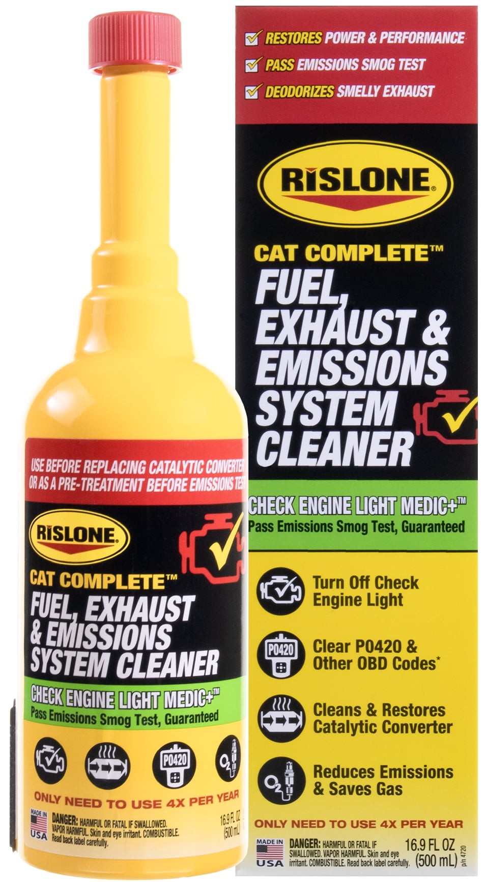 Rislone Cat Complete Fuel, Exhaust & Emissions System Cleaner, 16.9 oz ...