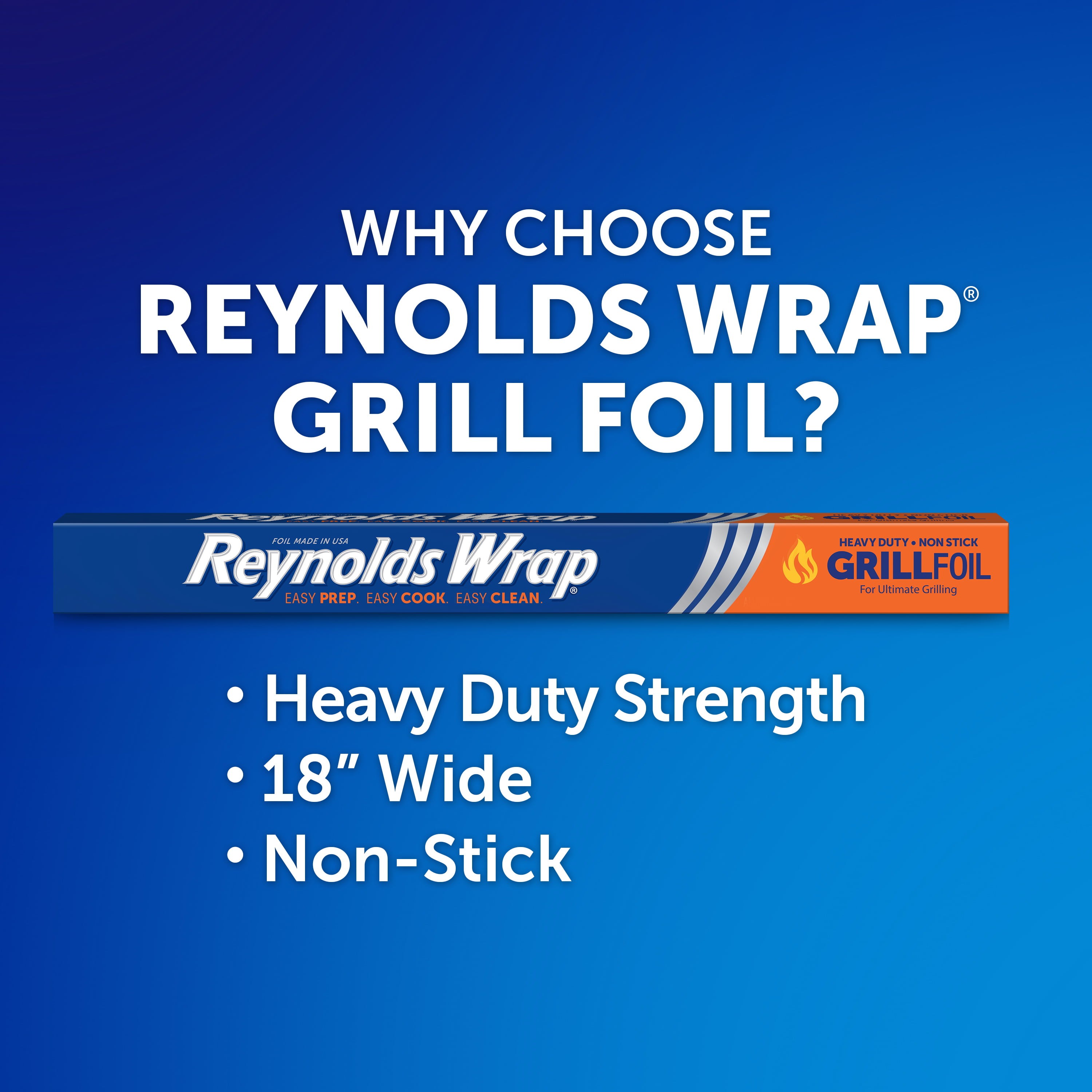 Reynolds Wrap Grill Foil, Heavy Duty Non-Stick, 18 inch, 37.5 Square ...