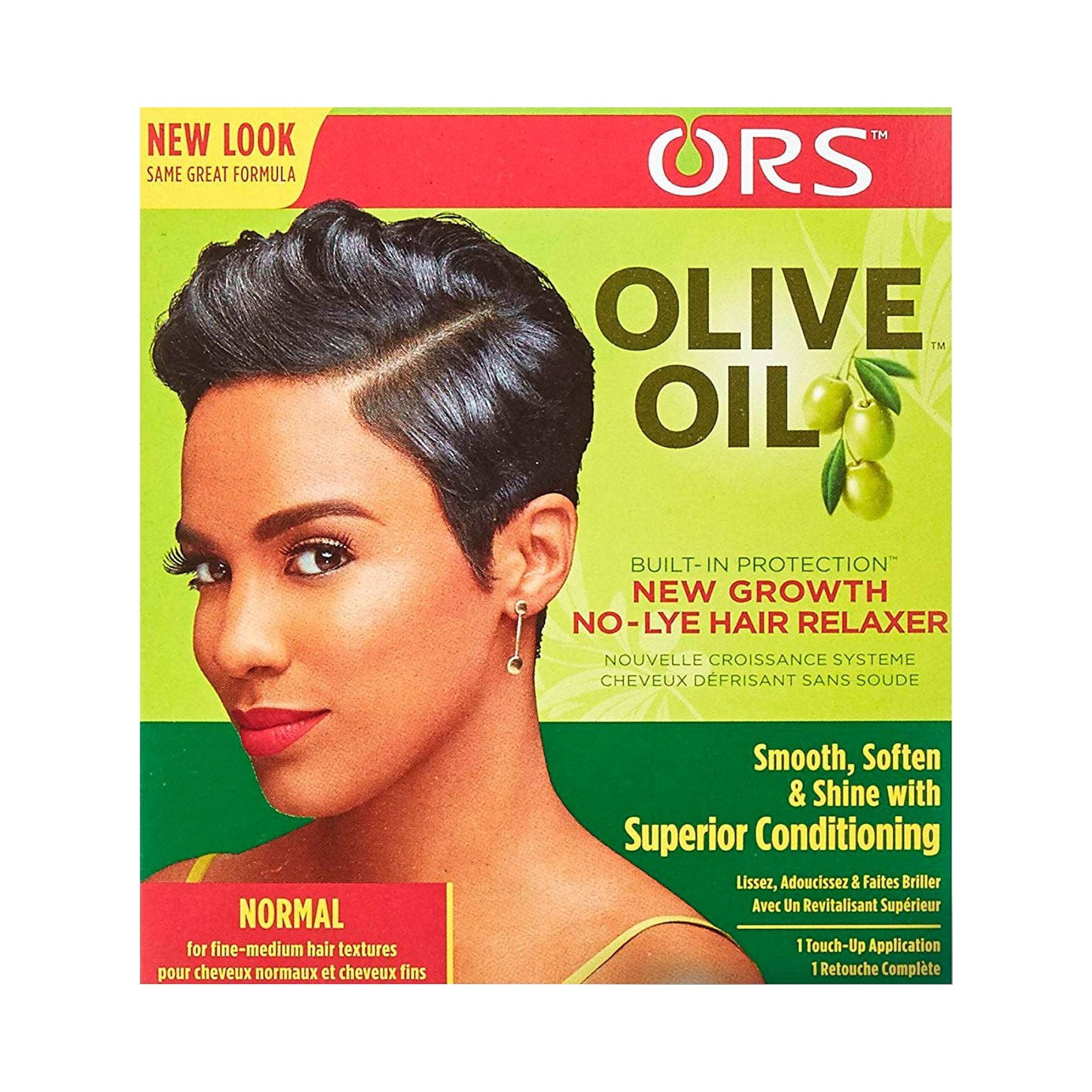 ORS Olive Oil Built-in Protection New Growth No-Lye Hair Relaxer Normal ...