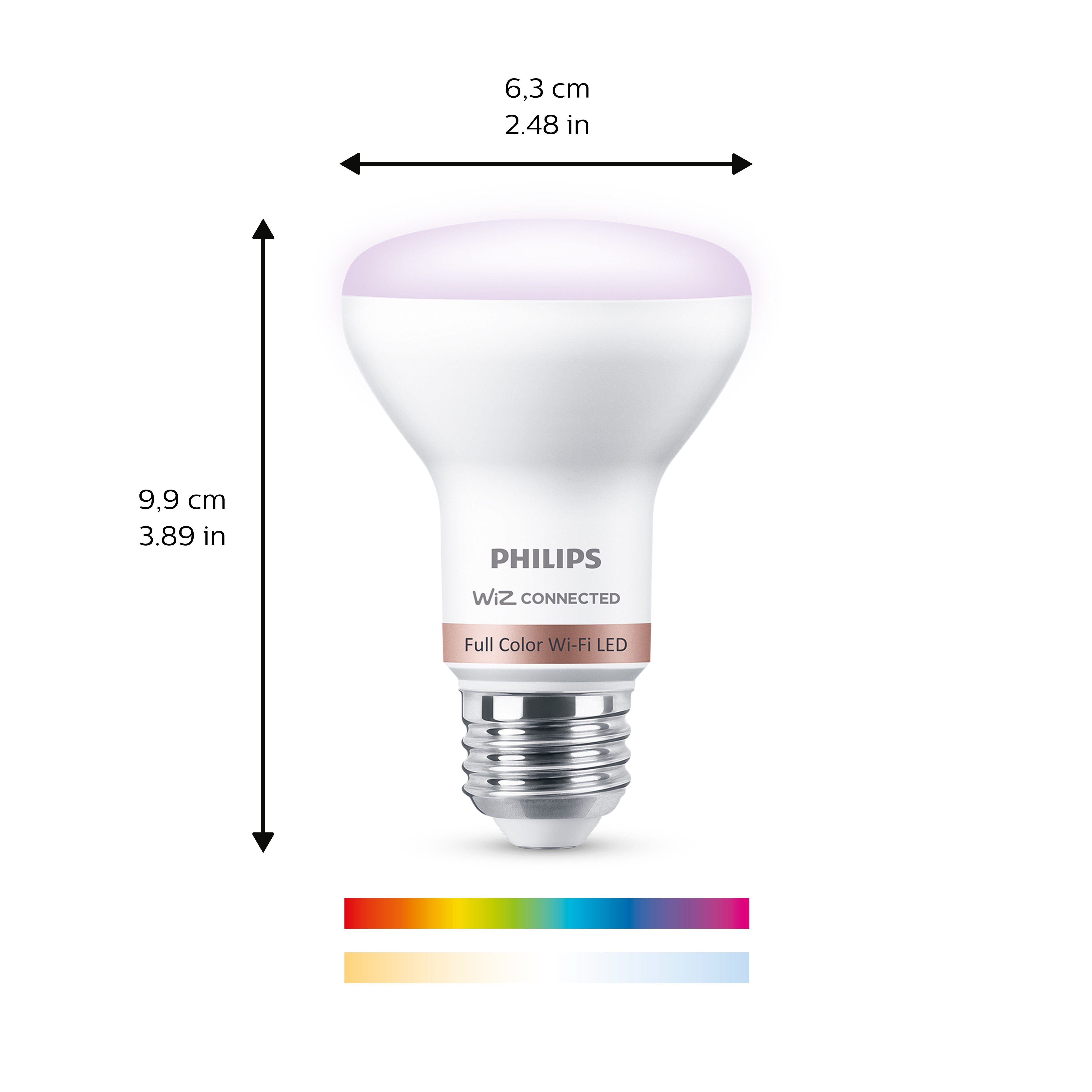 Philips Smart Wi-Fi Connected LED 45-Watt R20 Light Bulb, Frosted Color ...