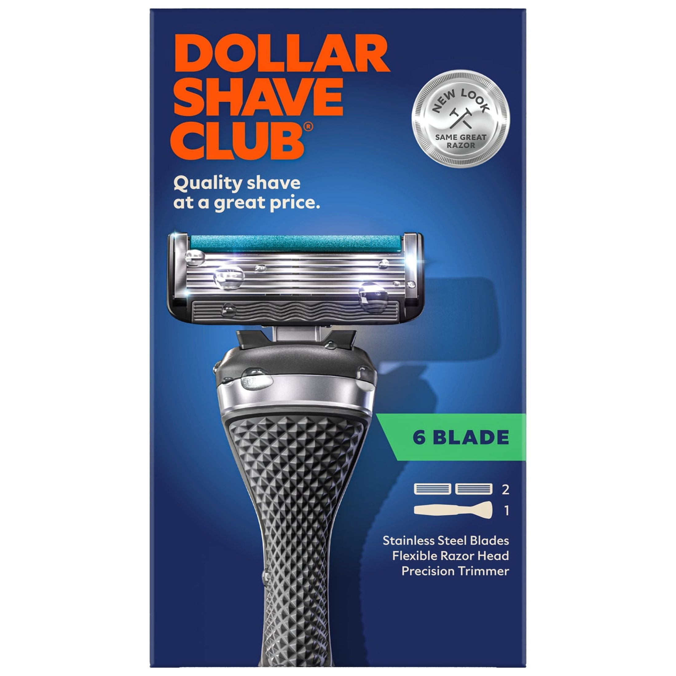 Dollar Shave Club Men's Razor 6-Blade Starter Set 1 Handle, 2x 6-Blade ...