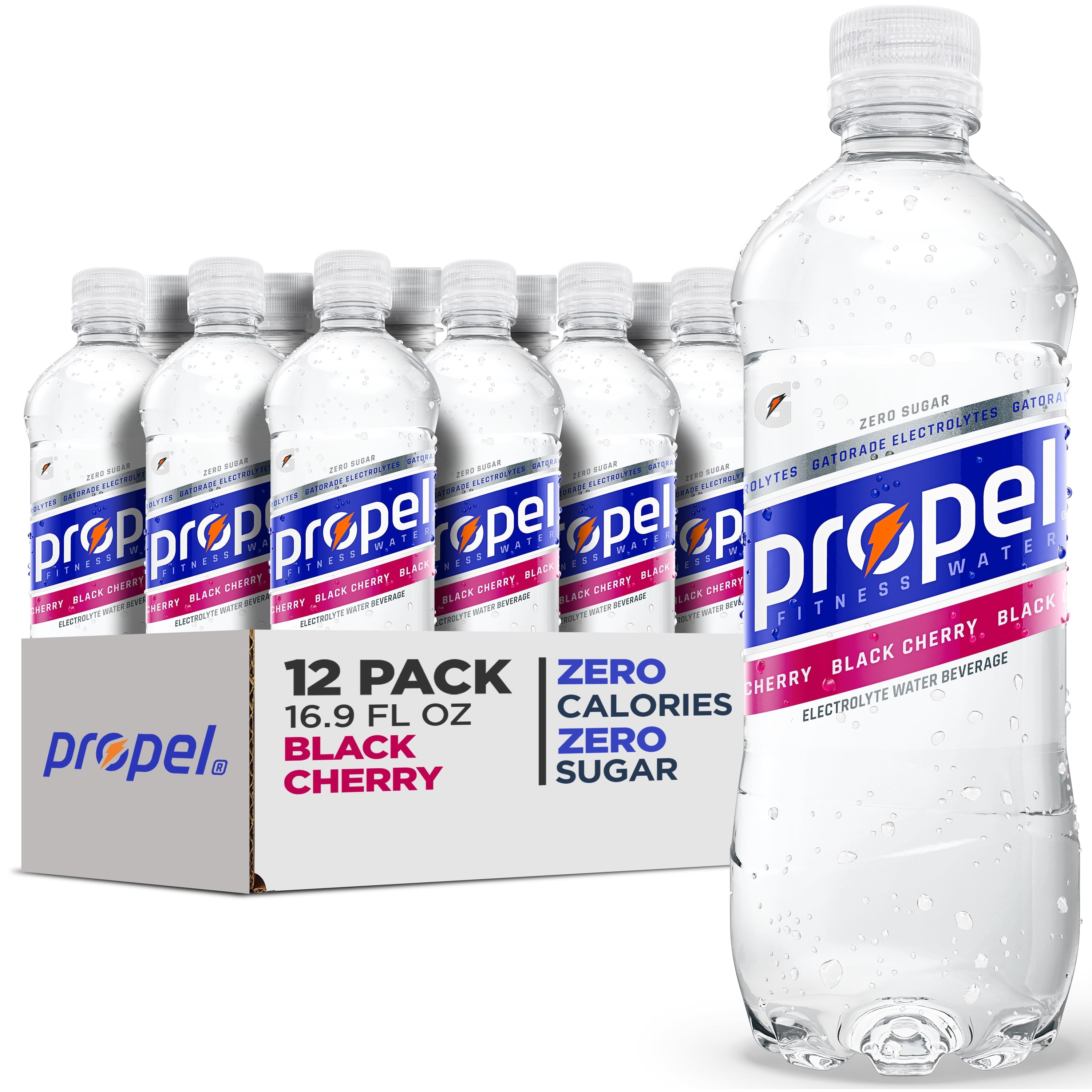 Propel Electrolyte Enhanced Water Sports Drink, Black Cherry Flavored ...