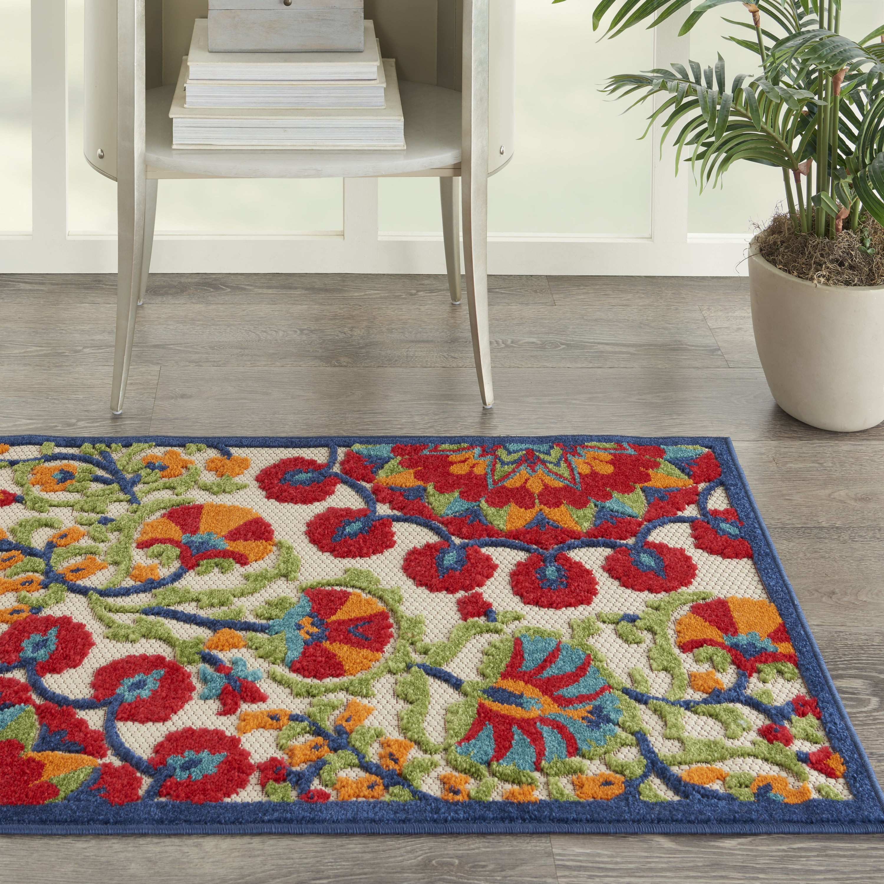 Nourison Aloha Indoor Outdoor Red Multi 10 x 14 Area Rug 10x14 Deals ...