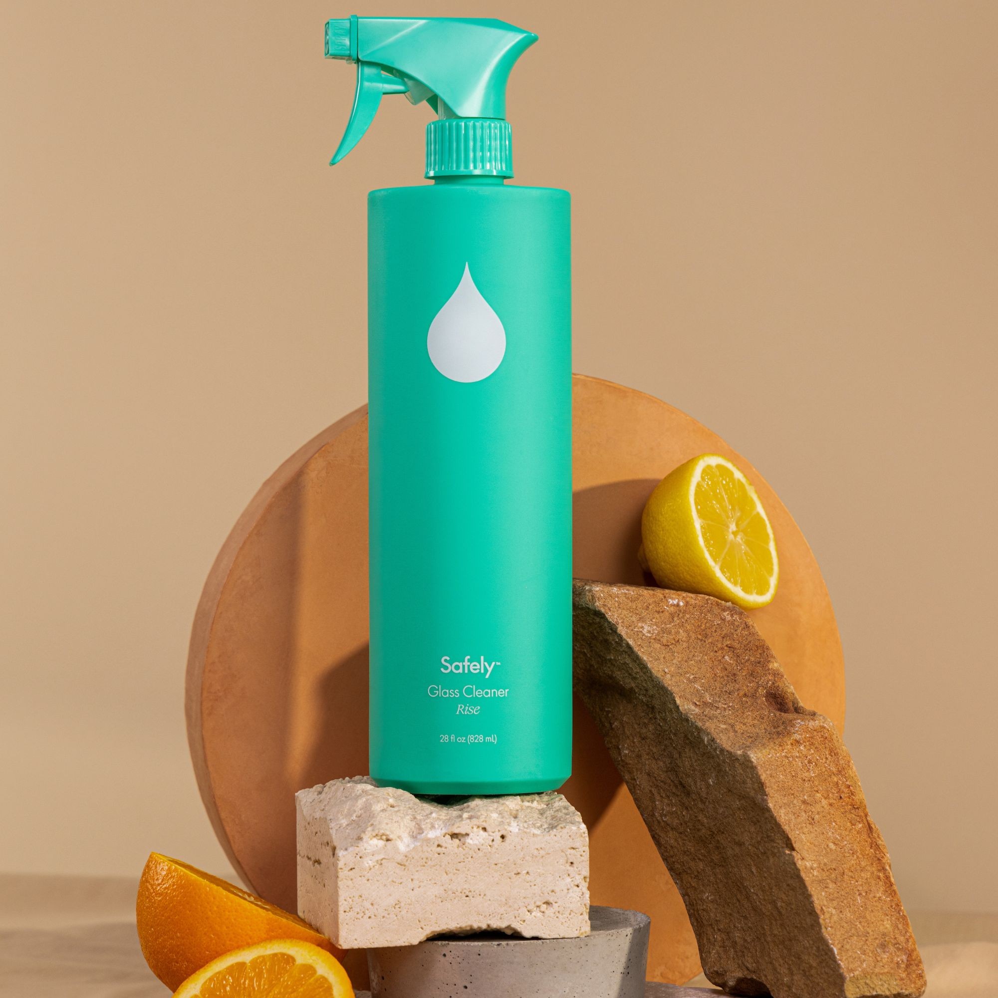 Safely Glass Cleaner, Ammonia-Free Glass Cleaner, Rise Scent, 28 fl oz ...