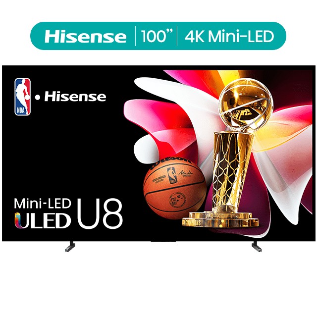 Hisense 100" Class U8 Series Mini-LED ULED 4K UHD Google Smart TV ...