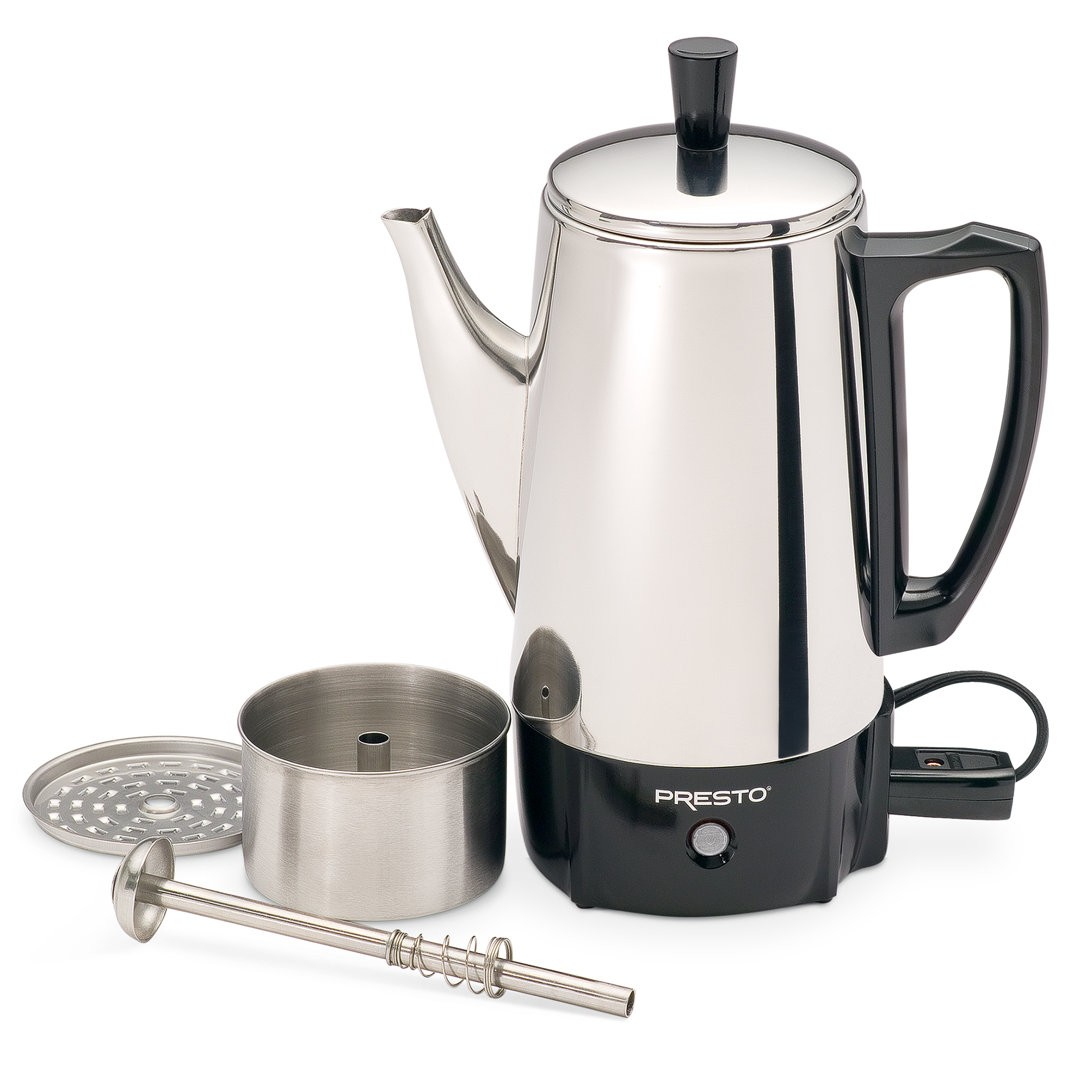 Presto Stainless Steel Perk Percolator Presto Size: 6 Cups Deals and ...