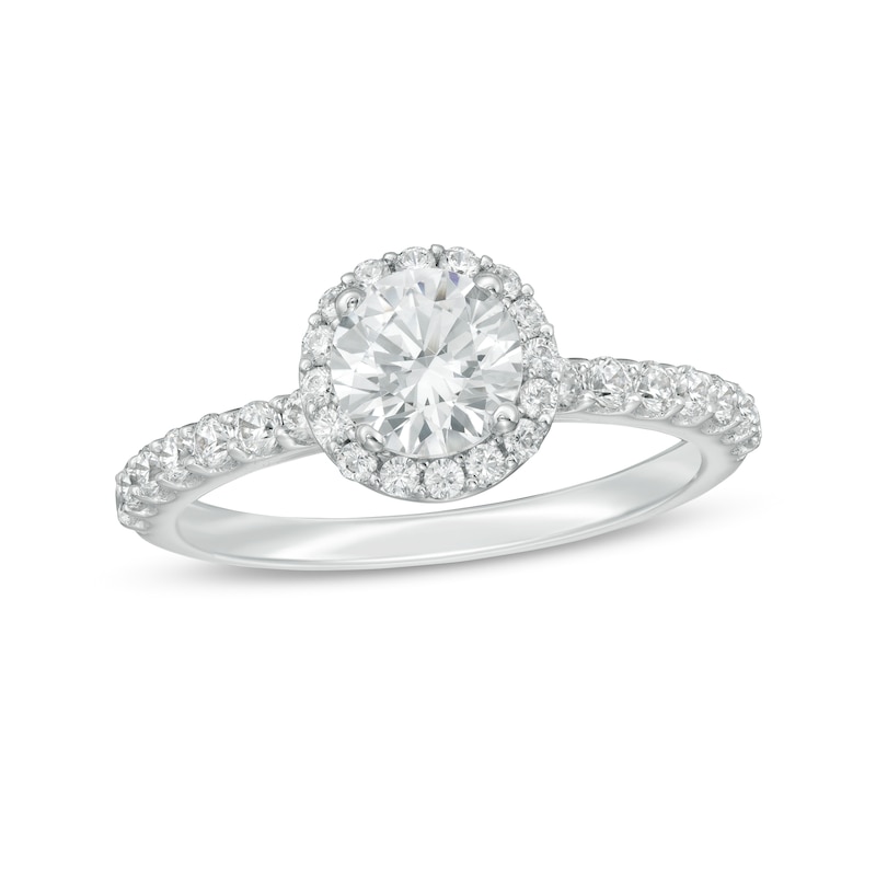 1-1/2 CT. T.w. Certified Lab-Created Diamond Frame Engagement Ring in ...