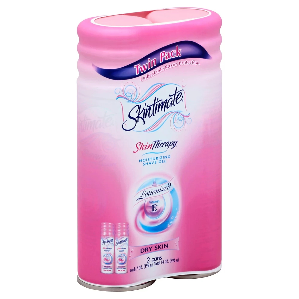 Skintimate 14 Oz. Lotionized Moisturizing Shave Gel For Dry Skin (Twin ...