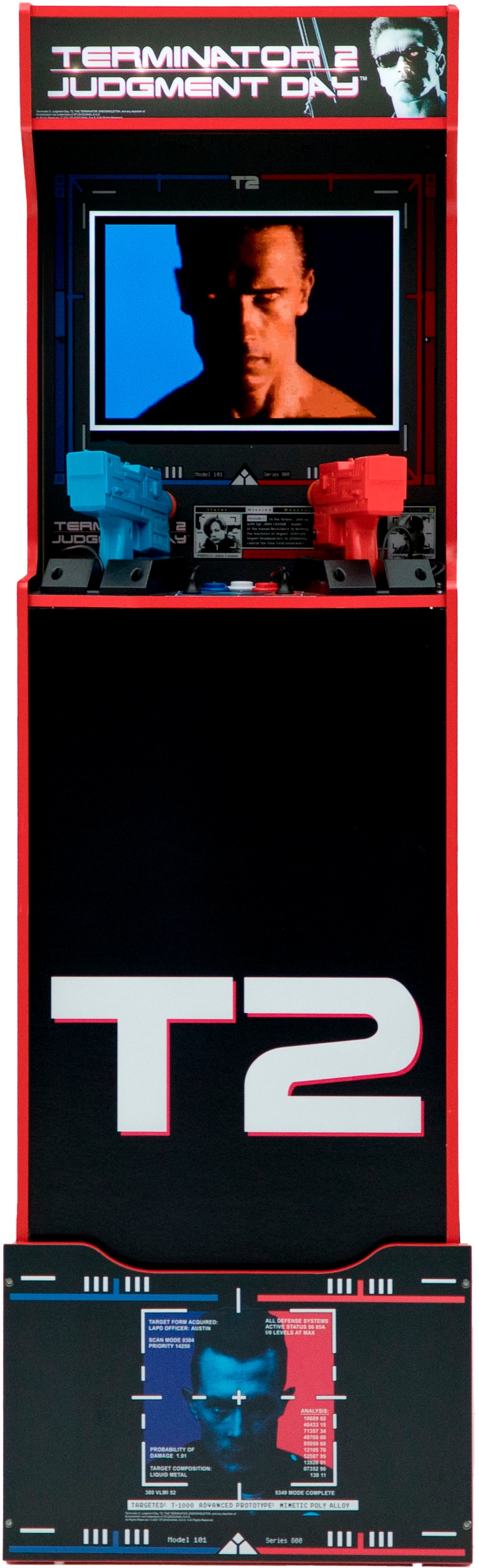 Arcade1UP Terminator 2 Judgment Day Arcade with Riser and Lit Marquee ...