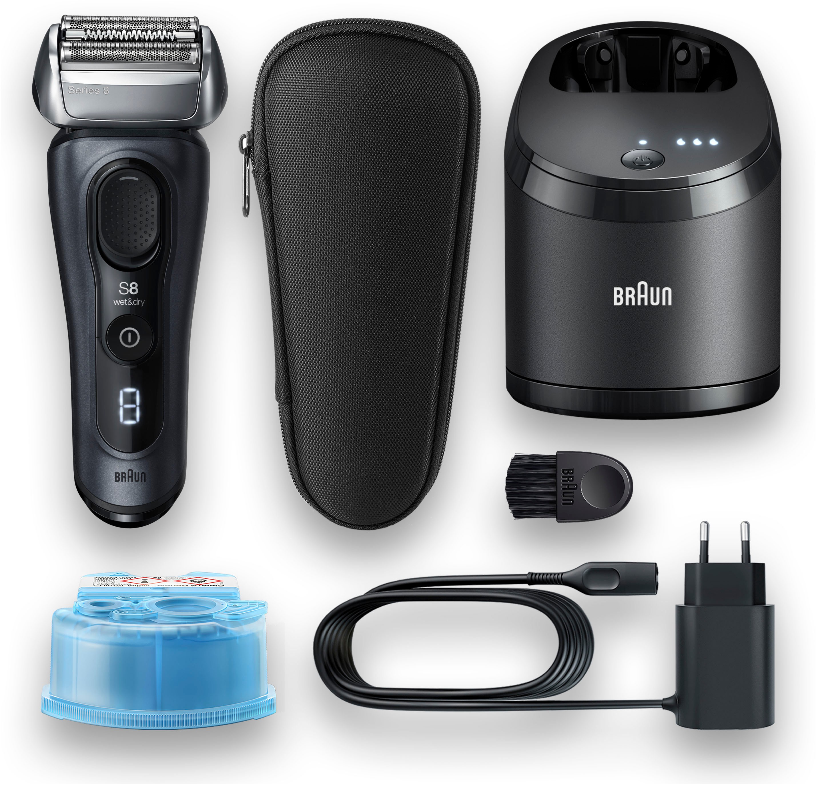 Braun - Series 8 8453cc Wet/Dry Electric Shaver - Grey Deals and Price ...