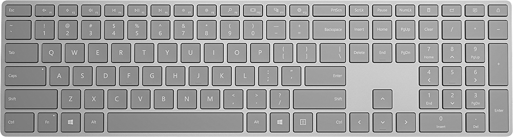 Microsoft - Surface Full-size Wireless Keyboard - Silver Best Deals and ...