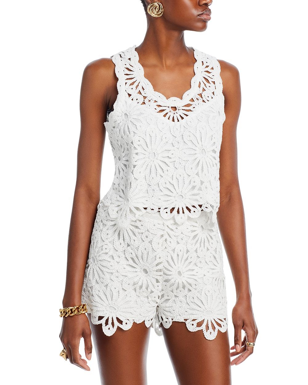 AQUA Macrame Floral Tank Top - 100% Exclusive Die besten Deals und ...