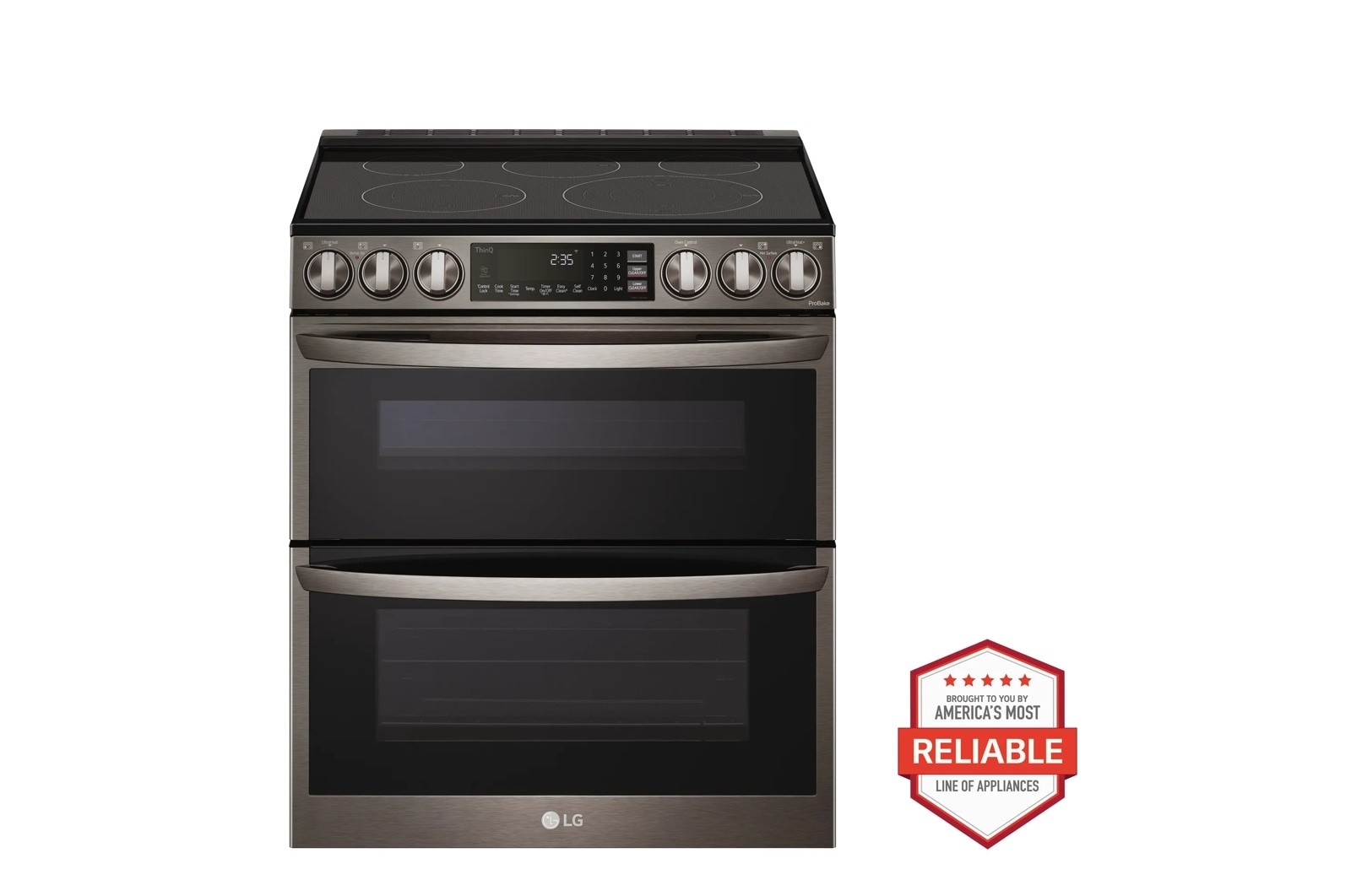 LG Smart Electric Double Oven Slide-in Range with InstaView®, ProBake ...