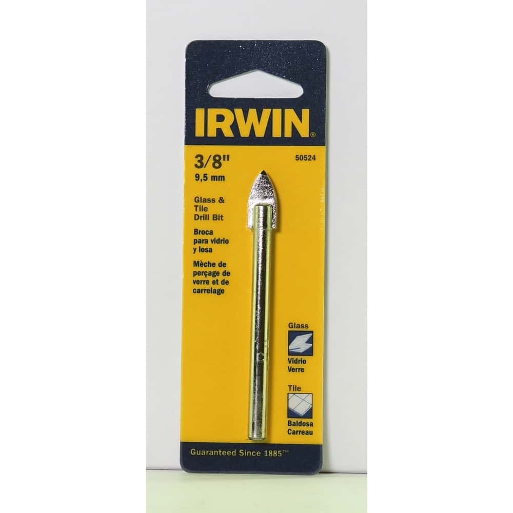 Irwin 3/8 in. X 4 in. L Carbide Tipped Glass/Tile Drill Bit Straight ...