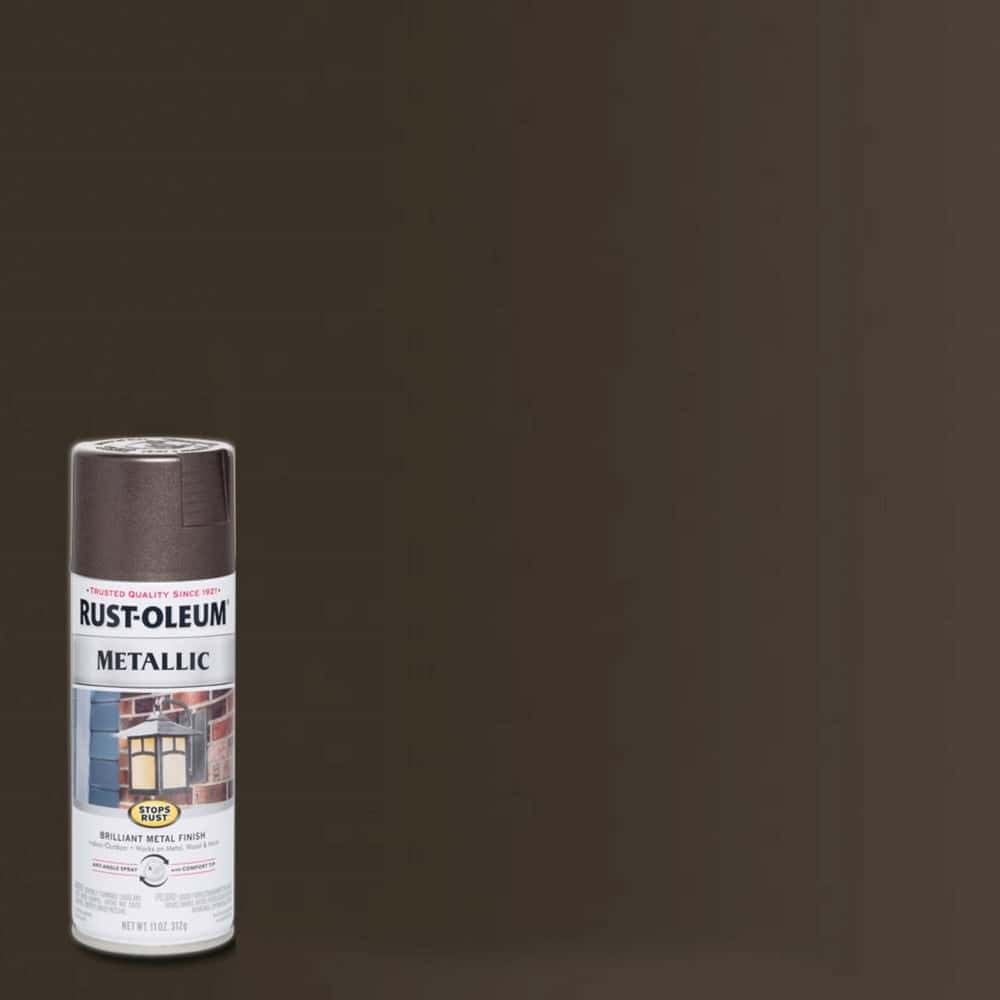 Rust-Oleum Stops Rust Metallic Dark Bronze Metallic Spray Paint 11 oz ...