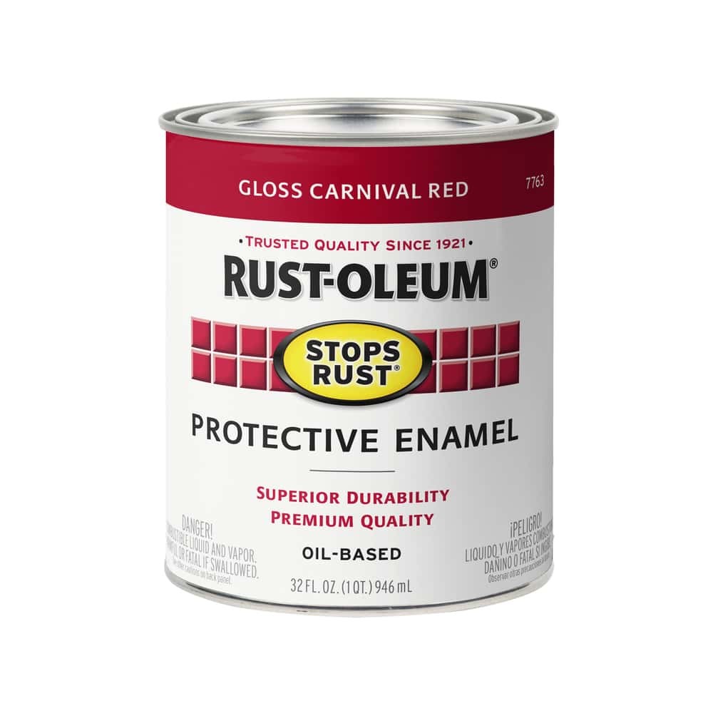 Rust-Oleum Stops Rust Indoor and Outdoor Gloss Carnival Red Oil-Based ...