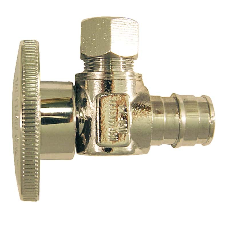 Apollo PEX A 1/2 in. Barb in to X 3/8 in. Compression Chrome Plated ...