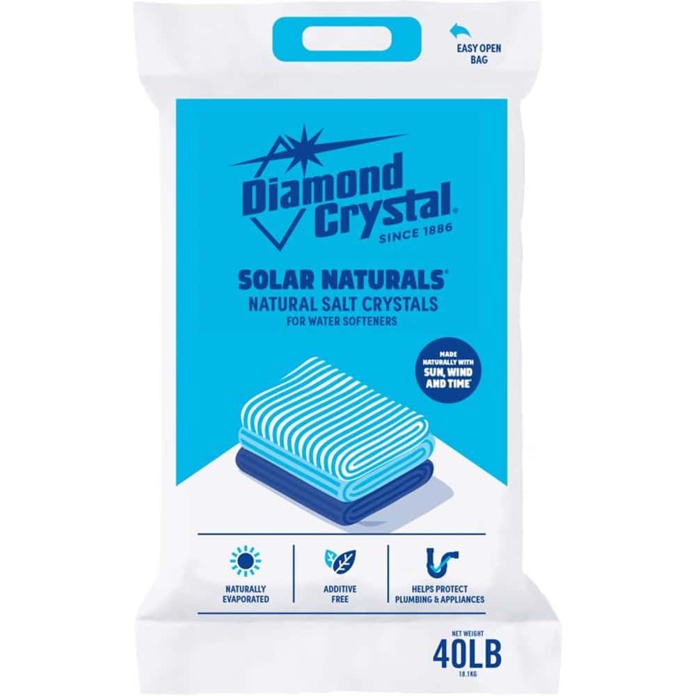 Diamond Crystal Solar Naturals Water Softener Salt Crystal 40 lb Deals ...