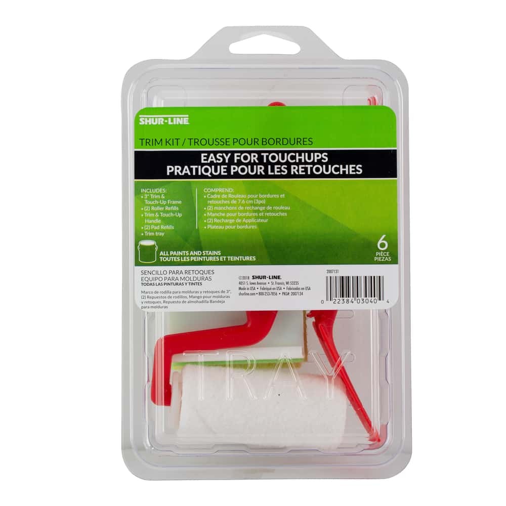 Shur-Line 5 in. W X 7.75 in. L Red/White Plastic Trim and Touch-Up Kit ...