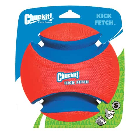 Chuckit! Blue/Orange Rubber Kick Fetch Ball Dog Toy Small 1 pk Deals ...