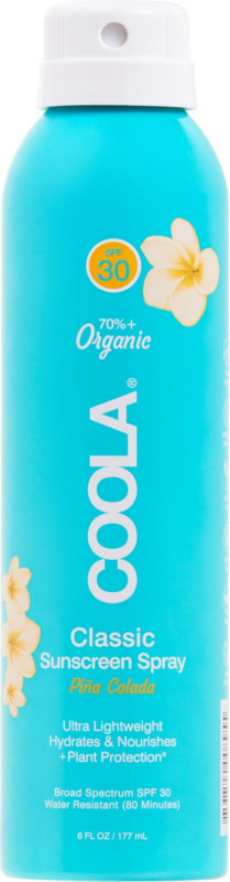 COOLA Pina Colada Classic Body Organic Sunscreen Spray SPF 30 Best ...