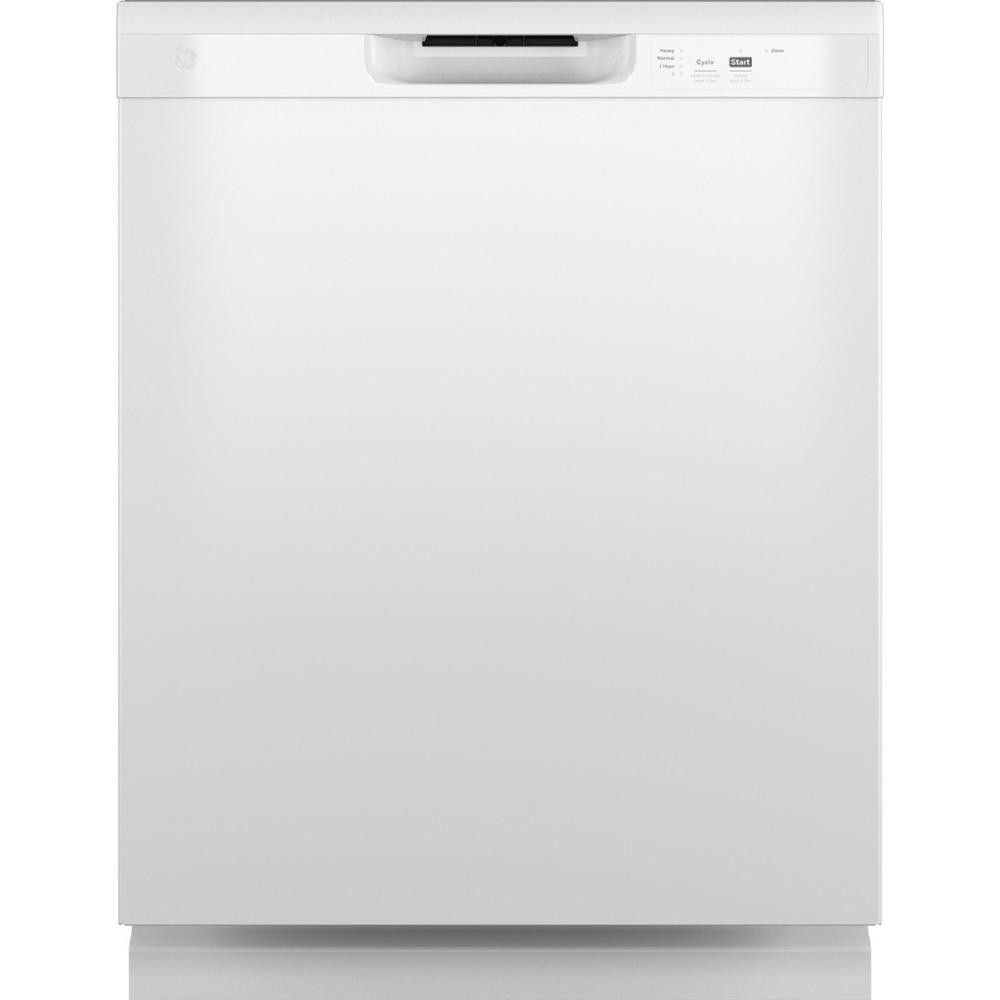 GE Appliances GDF450PGRWW GE Dishwasher with Front Controls - White ...