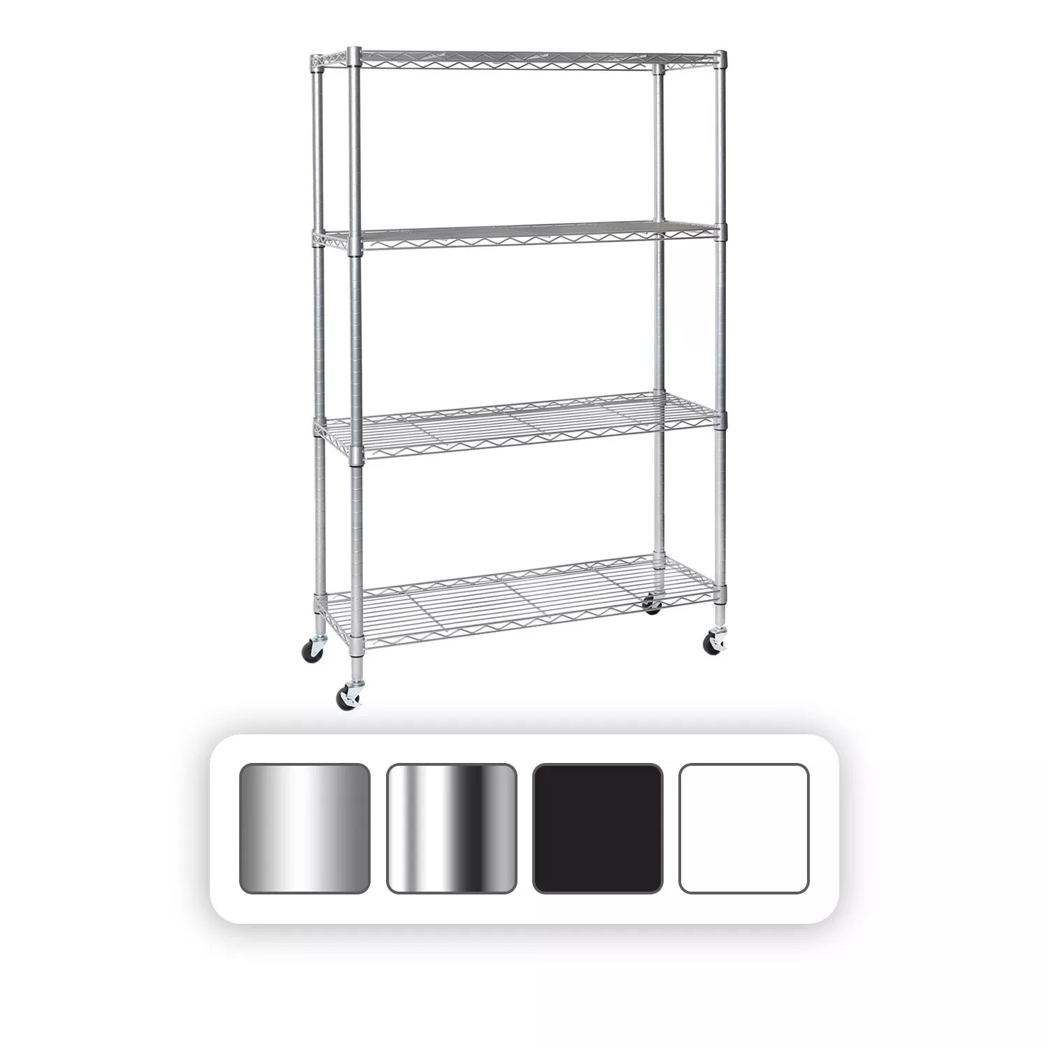 Seville Classics 4-Tier Steel Wire Shelving, 36" W x 14" D x 56.5"H ...