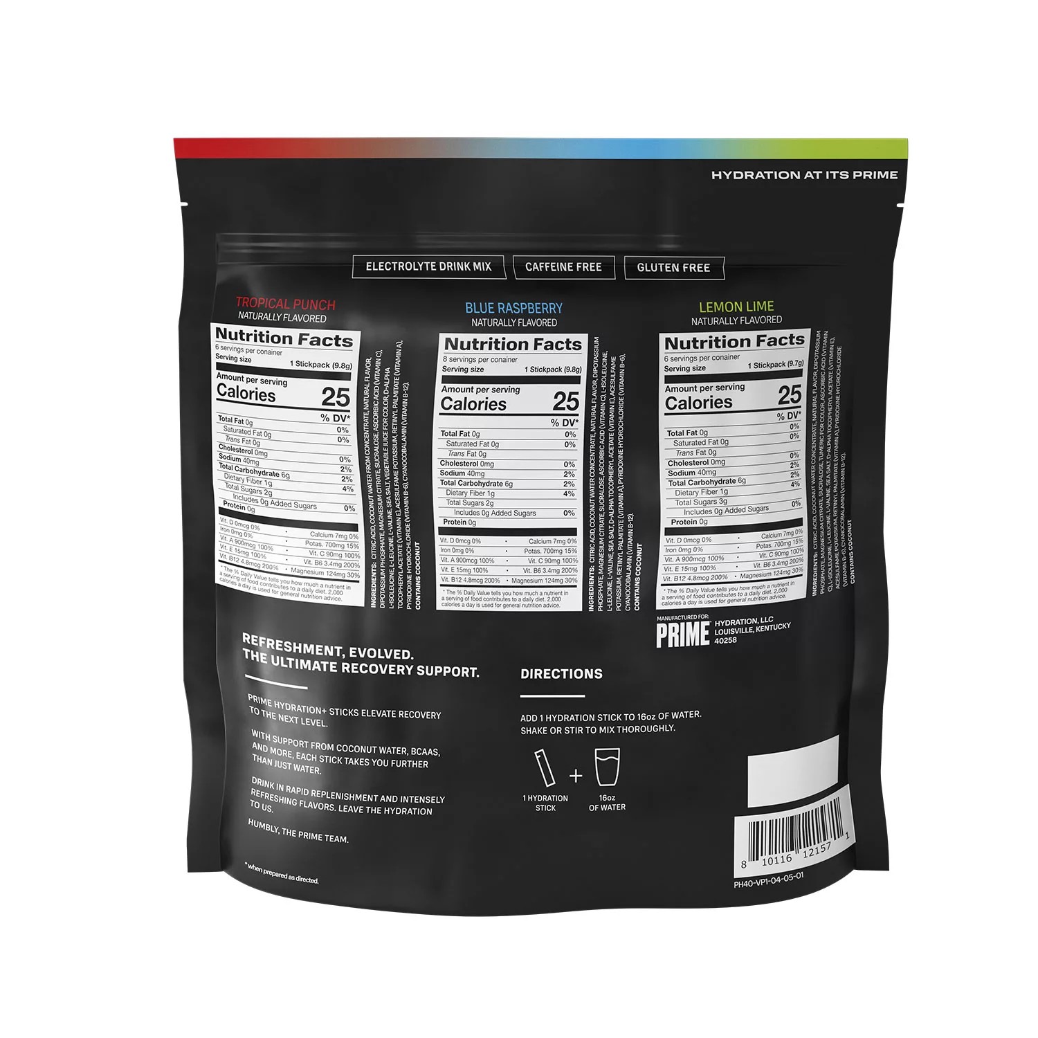 Prime Hydration+ Electrolyte Powder Mix Sticks Variety Pack (20 pk ...