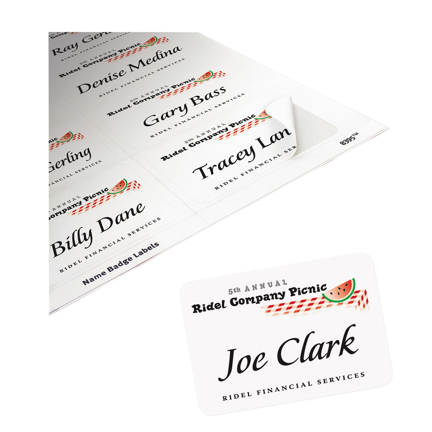 Avery 8395 - Adhesive Name Badges, Laser or Inkjet, White - 160 Count ...