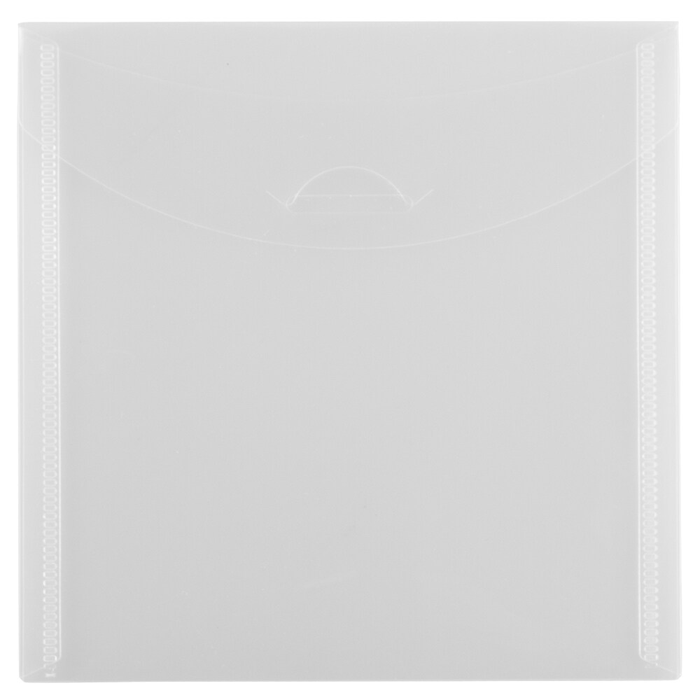 JAM Paper Clear Plastic Tuck Flap Closure 6.125" x 6.125" Square ...