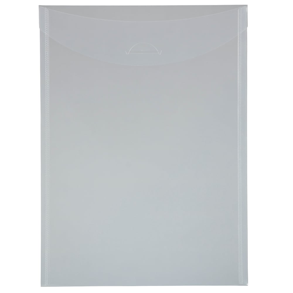 JAM PAPER Plastic Tuck Flap Letter Open End Envelopes, 12ct. in Clear ...