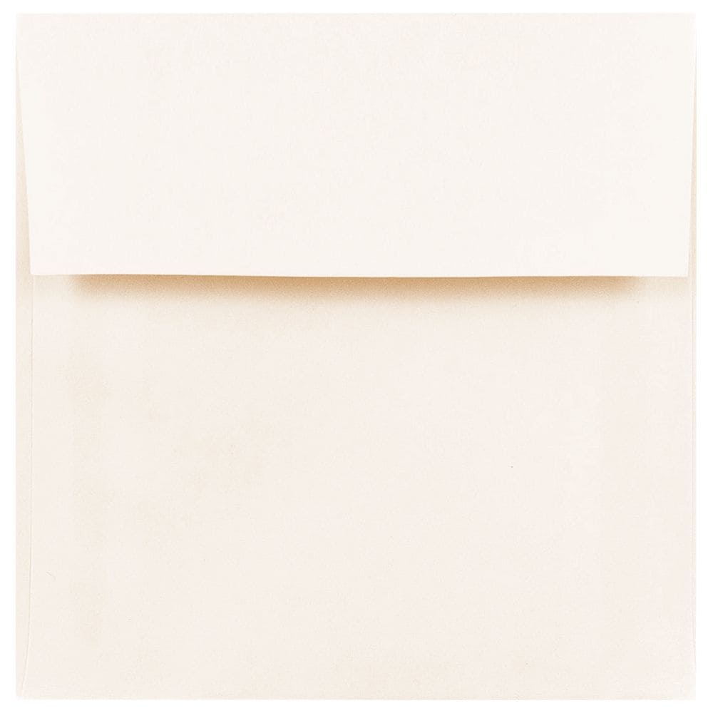 JAM Paper 6.5"" x 6.5"" Natural White Square Invitation Envelopes ...