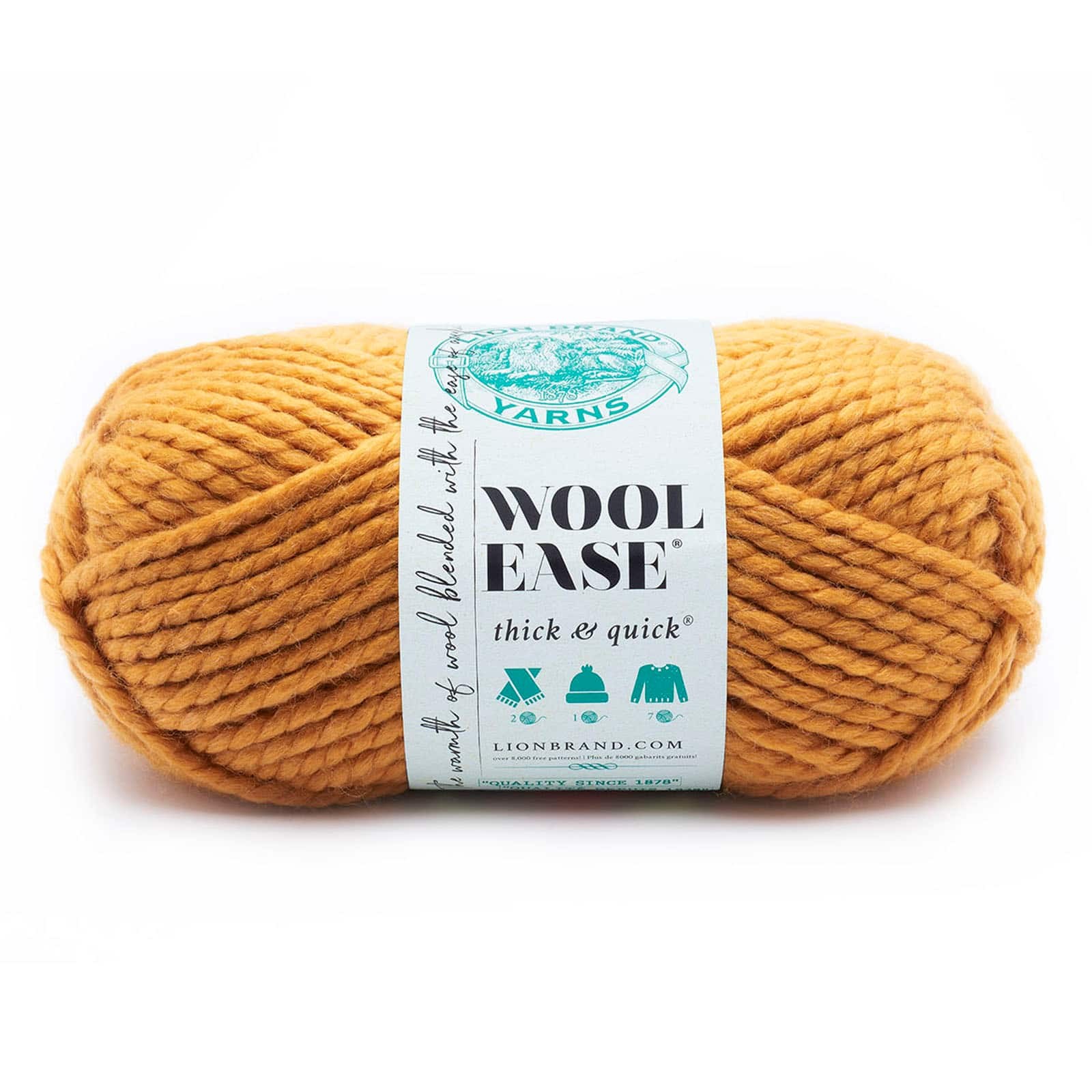 Lion Brand® Wool-Ease® Thick & Quick® Solid Yarn in Raisin | 6 oz ...