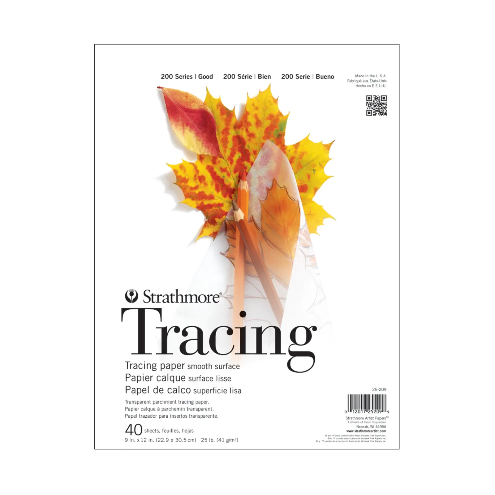 Strathmore® 200 Series Tracing Paper Pad, 9"" x 12"" in White ...