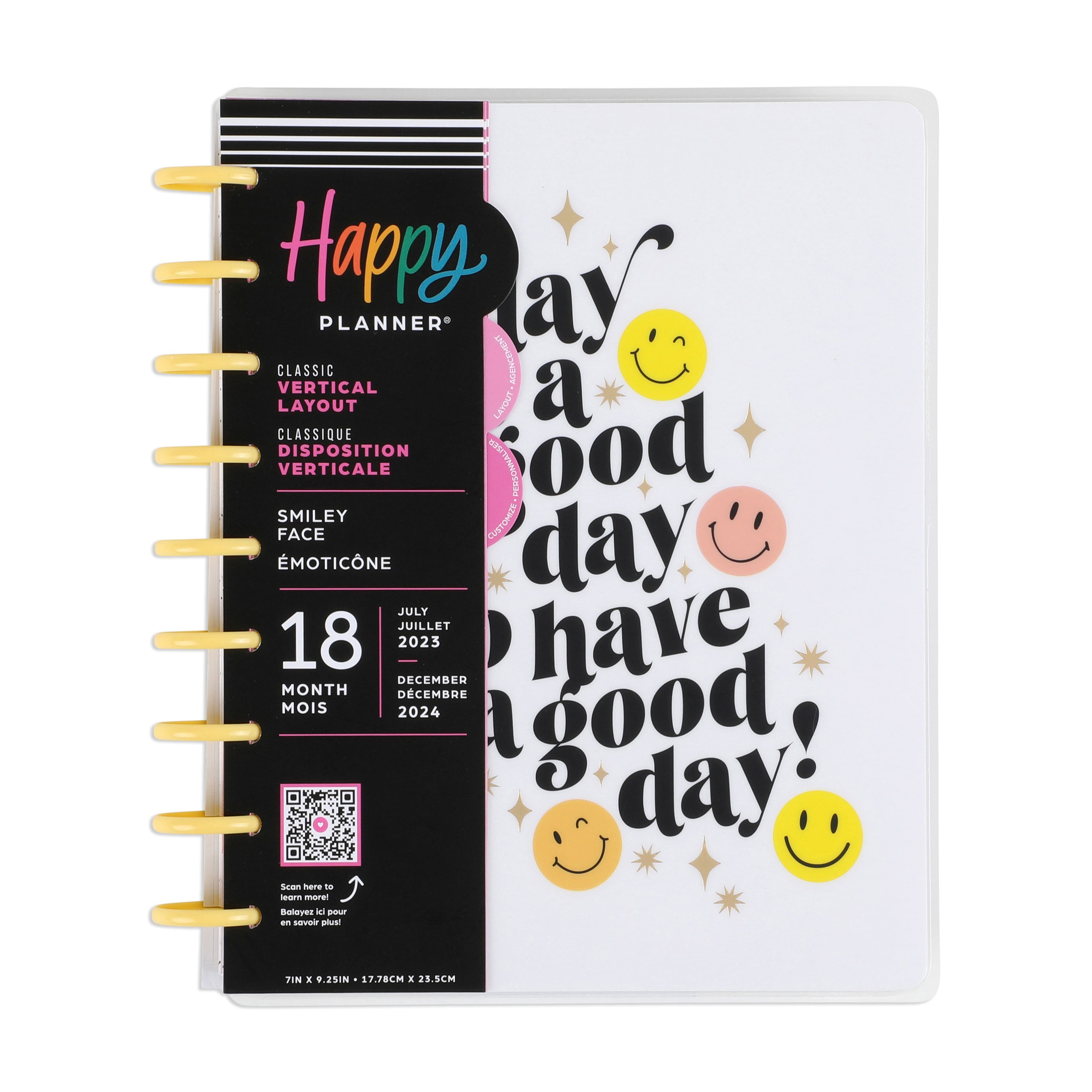 The Classic Happy Planner® Smiley Face By Me & My Big Ideas | 7"" x 9. ...