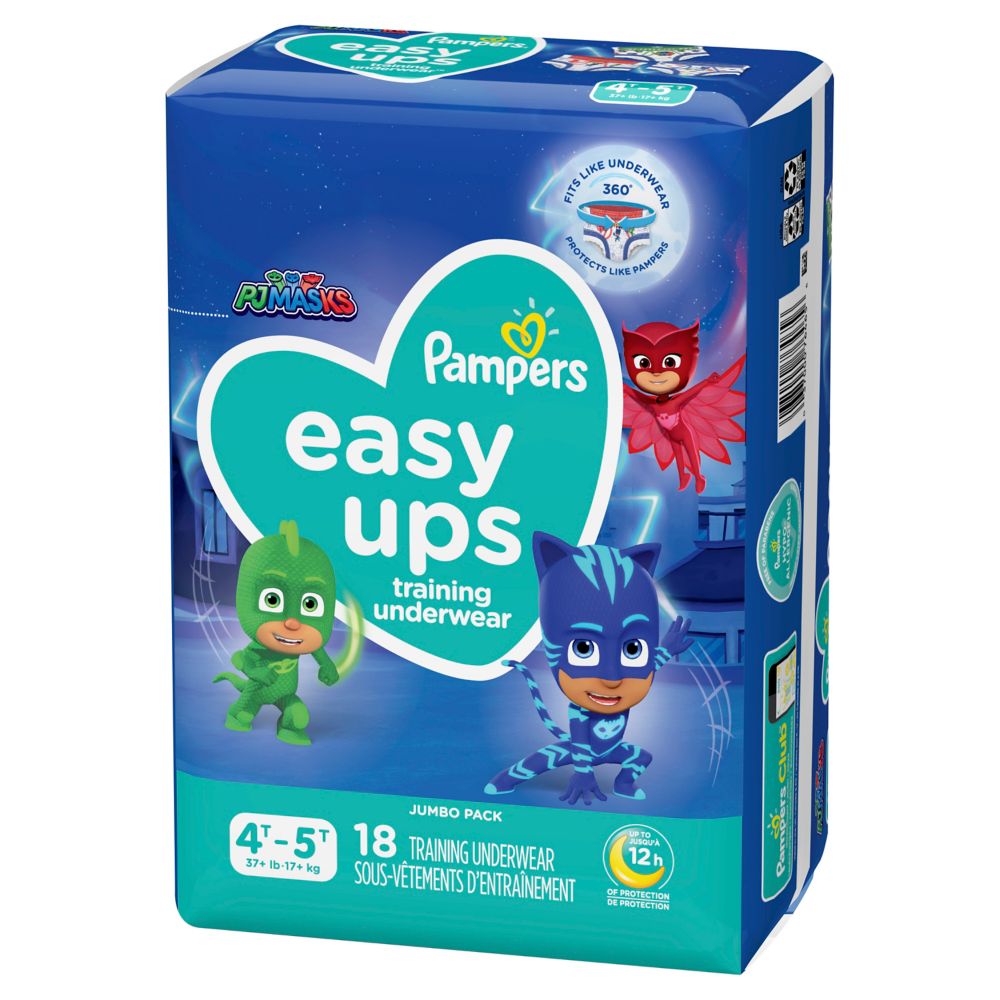 Pampers Easy Ups Size 4-5T 18-Count Jumbo Pack Boy's Training Underwear ...