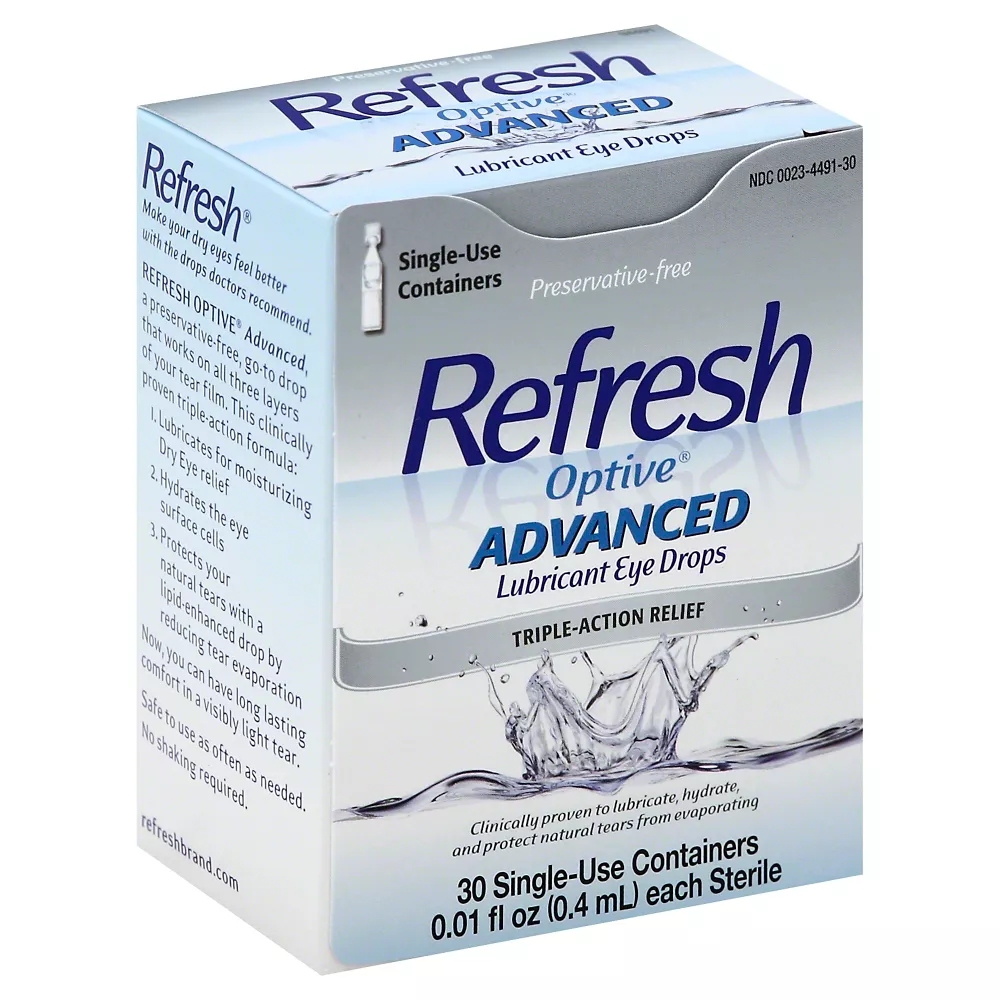 Refresh Optive® Advanced 30-Count Lubricant Eye Drops Best Deals and ...