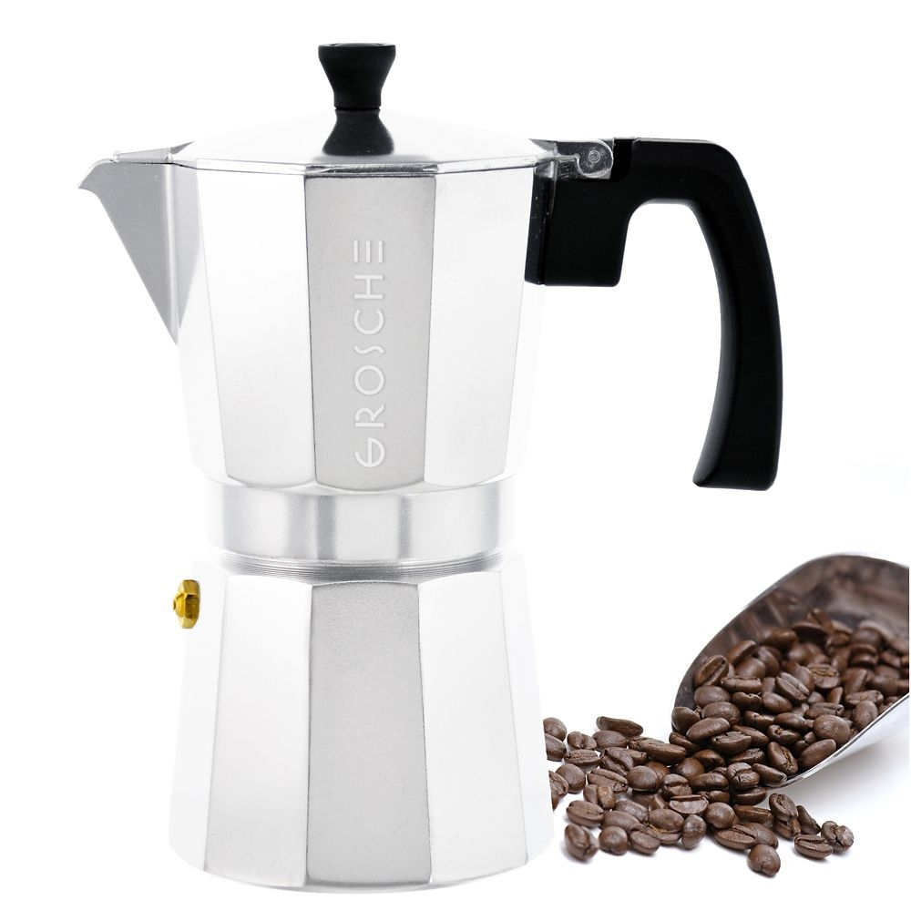 Grosche Stove Top Espresso Coffee Maker in Silver Best Deals and Price ...