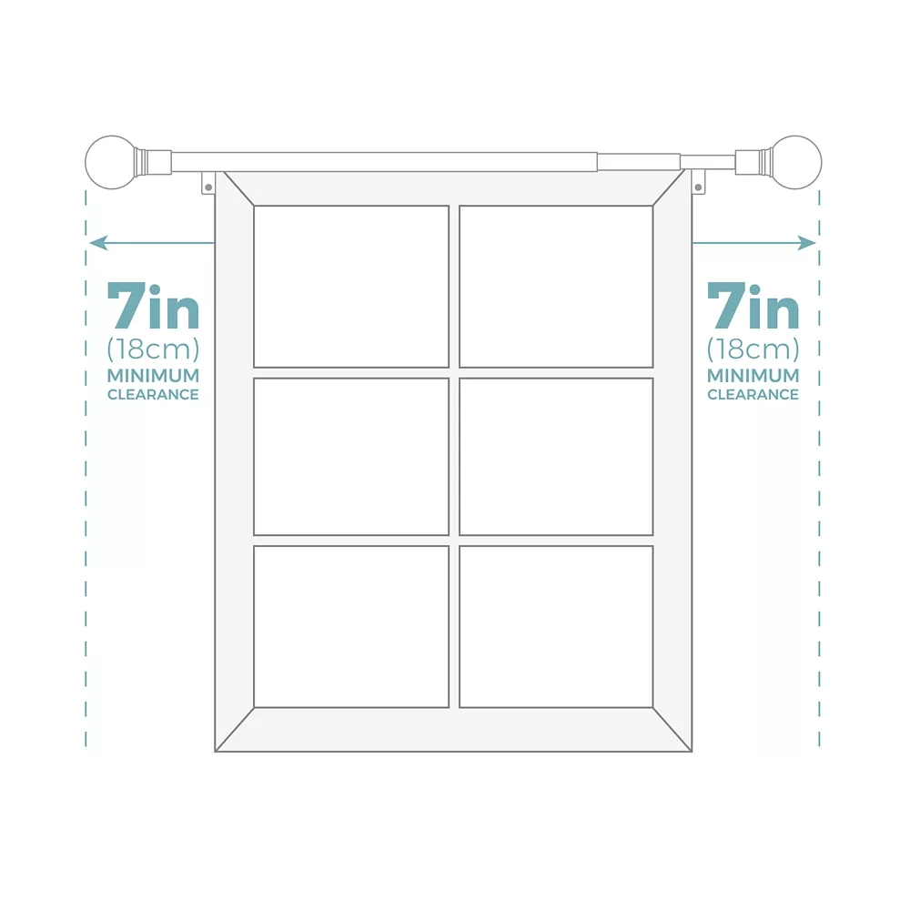 Smart Rods Easy Install Adjustable Drapery Rod with Ball Finials Best ...