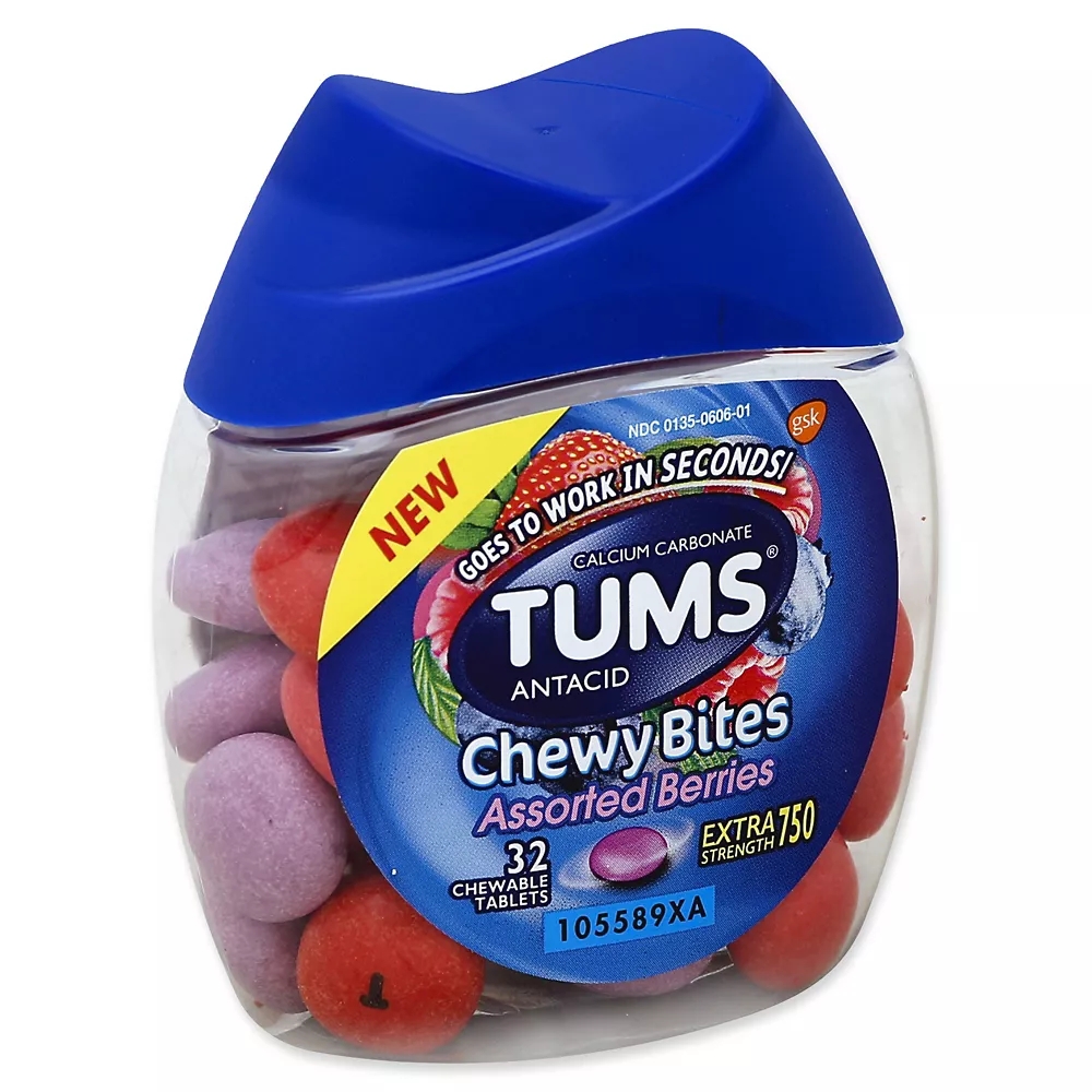 Tums® 32-Count Extra Strength Antacid Relief Chewy Bites Tablets in ...
