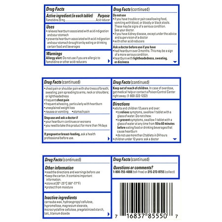 Walgreens Maximum Strength Acid Controller and Acid Reducer Famotidine ...